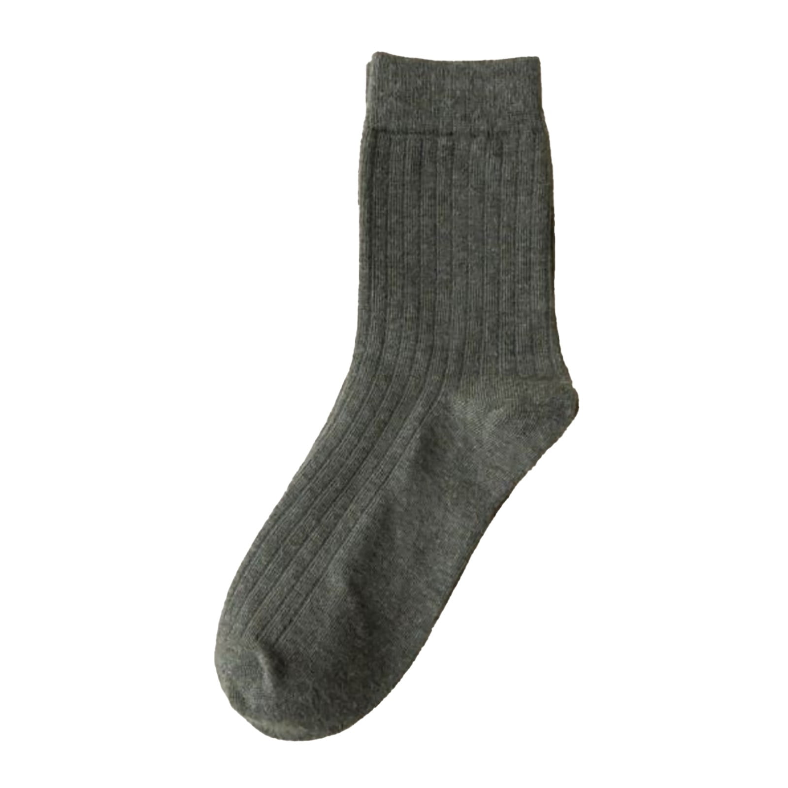 DQRPSEETB Cute Crew Socks Solid Color Vertical Strip Mid Tube Classic ...