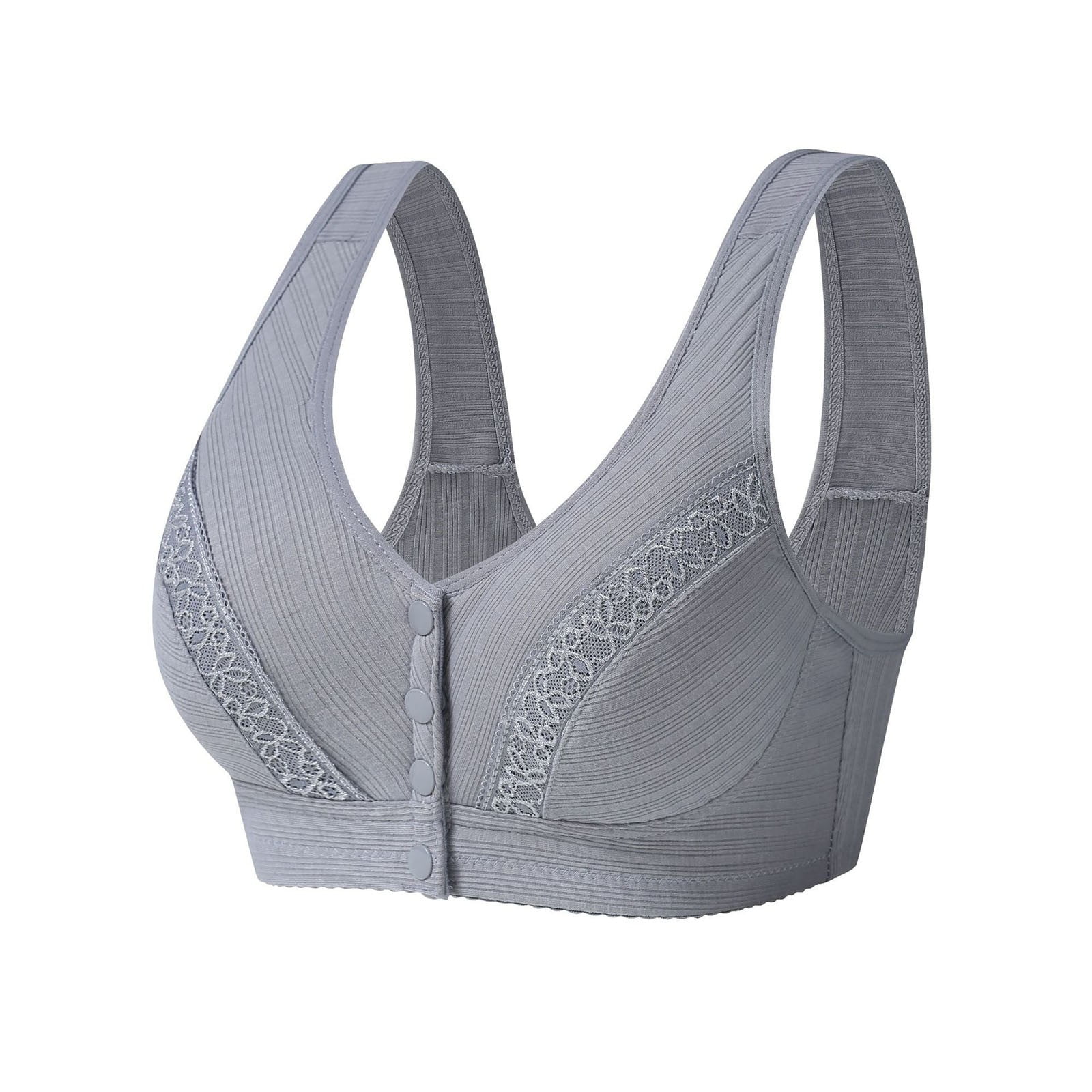 DQRPSEETB Strapless Bra for Big Bust Women Lace Front Button Shaping ...
