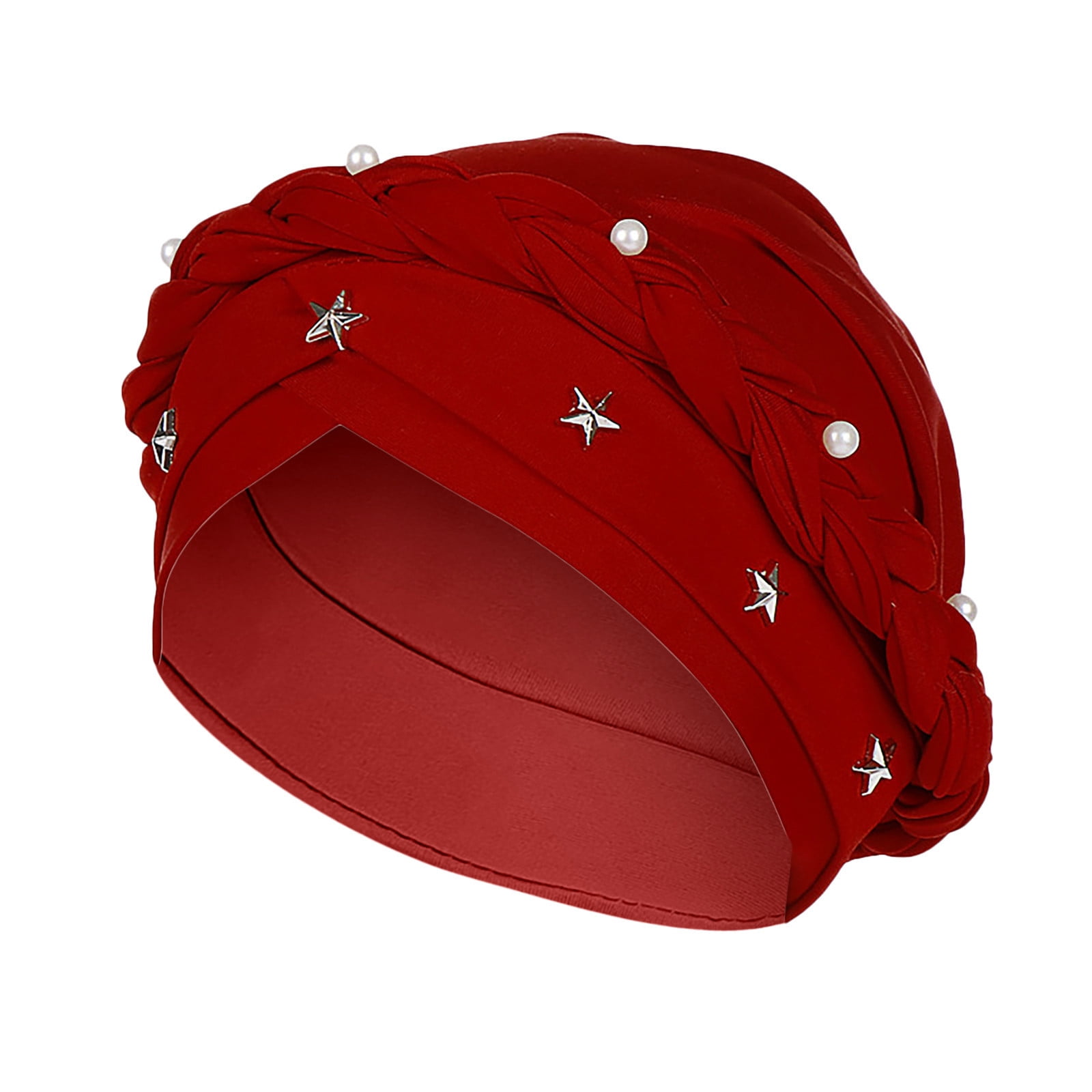 DQRPSEETB Women Beading Braid India Hat Turban Pre-Tied Twisted Hat ...