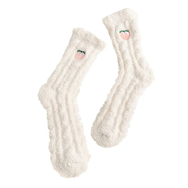 DQRPSEETB Women Winter Warm Ladies Floor Slouchy Socks Peach Women ...