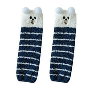 Cozylook Cute Animal Slipper Socks for Toddler Kids Girls Women, Fuzzy Fluffy Sherpa Lined, Non ...