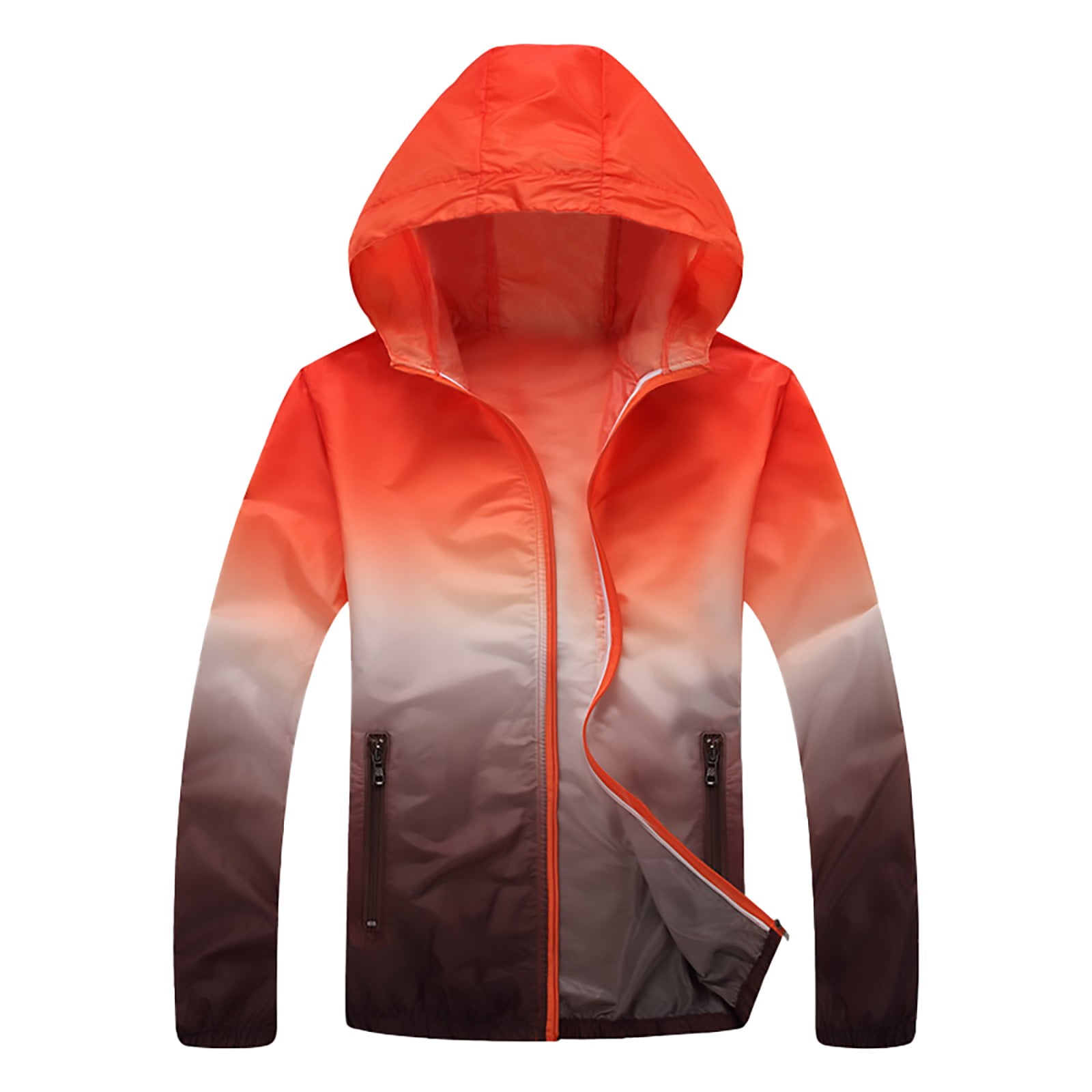 DQRPSEETB Womens Tops Women Solid Rain Jacket Outdoor Plus Size Hooded ...