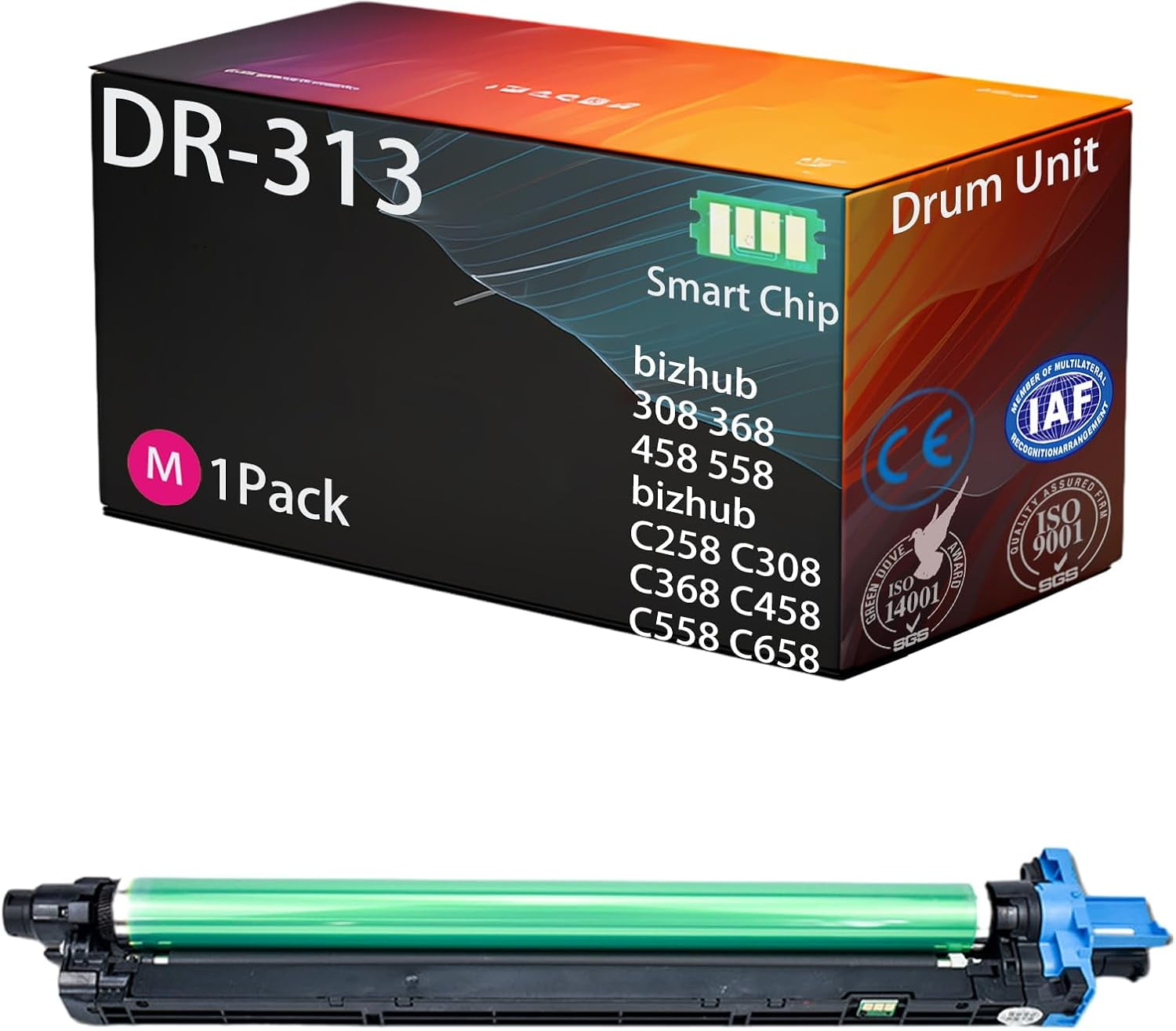 DR-313 DR-313K DR-313C Drum Unit High-Yield Compatible for bizhub 308 368 458 558 bizhub C258 ...