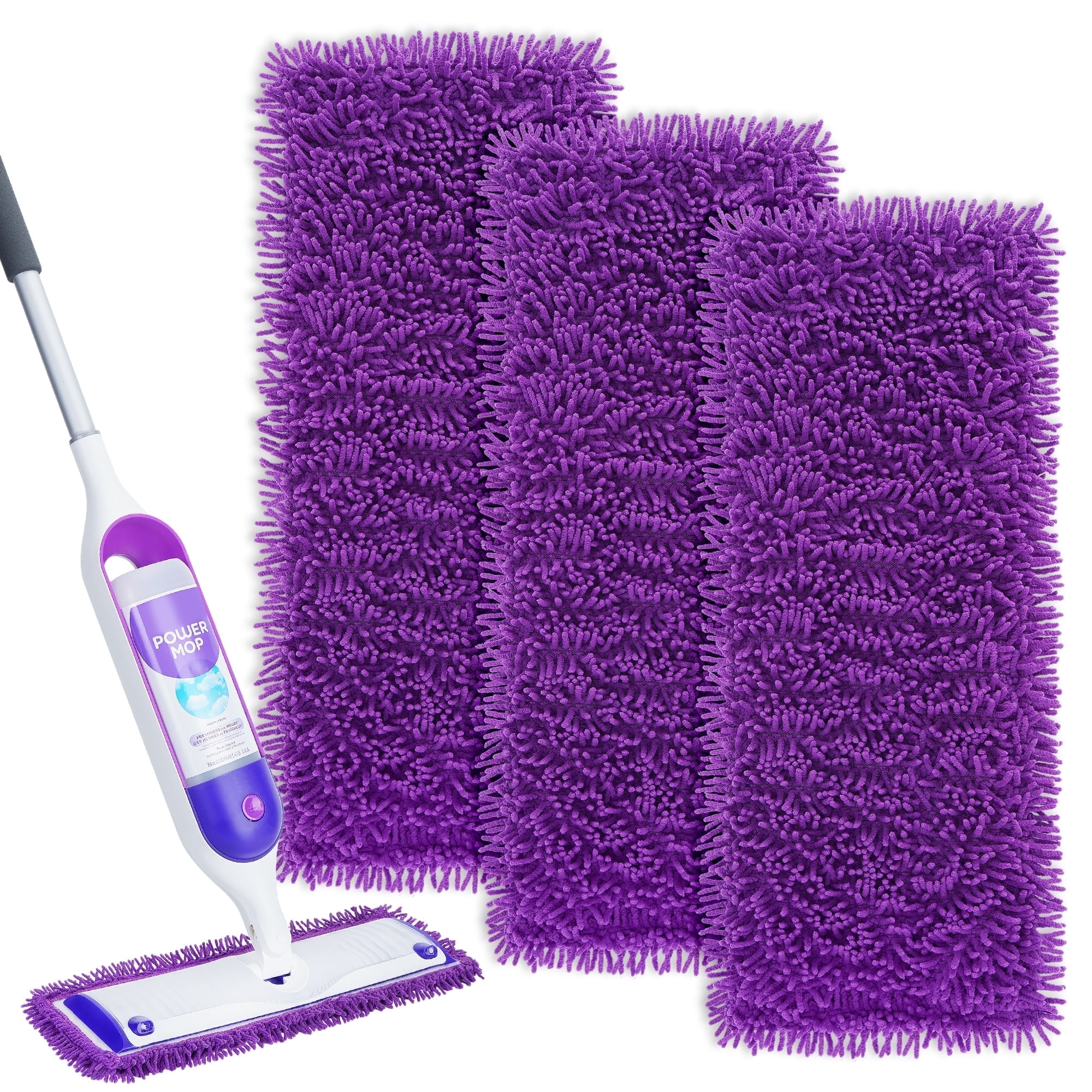 DR DAPPER Reusable Microfiber Power Mop Refill Pads Compatible with ...