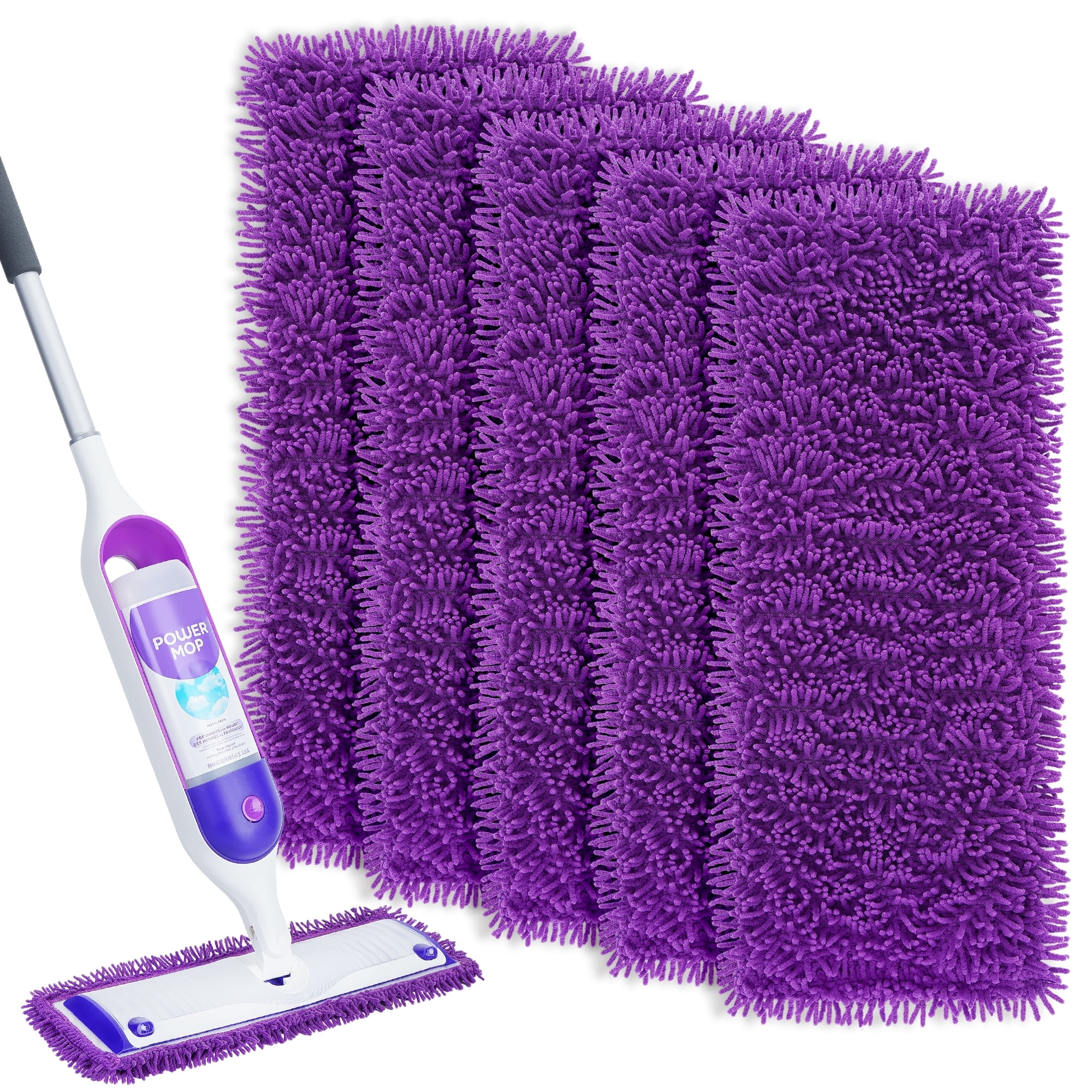 DR DAPPER Reusable Microfiber Power Mop Refill Pads Compatible with ...