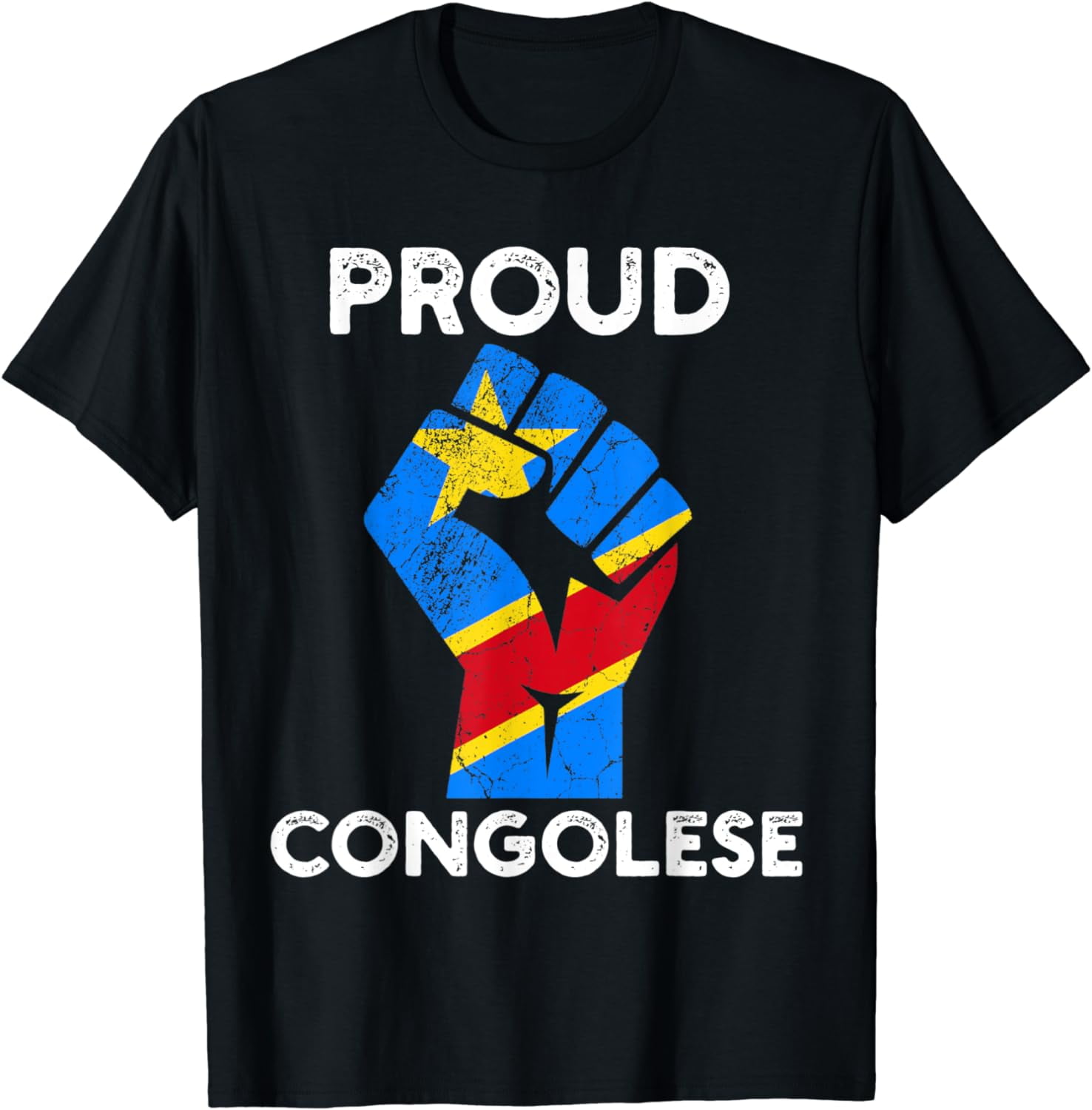 DR DRC Congo Blue Flag Congolese T-Shirt - Walmart.com