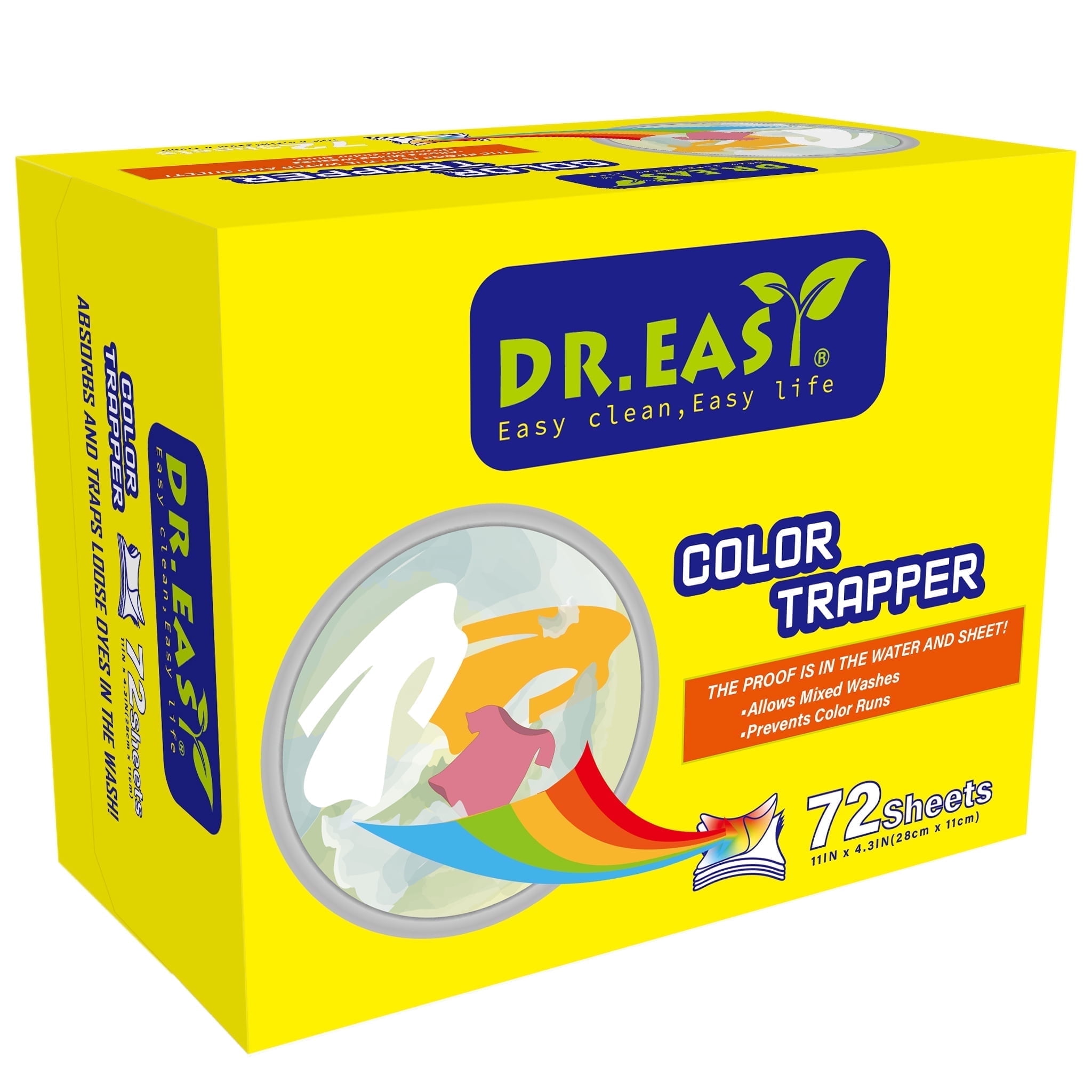 DR.EASY Color Catcher Sheets for Laundry 72ct, Dye Absorber Dyes Heavy ...