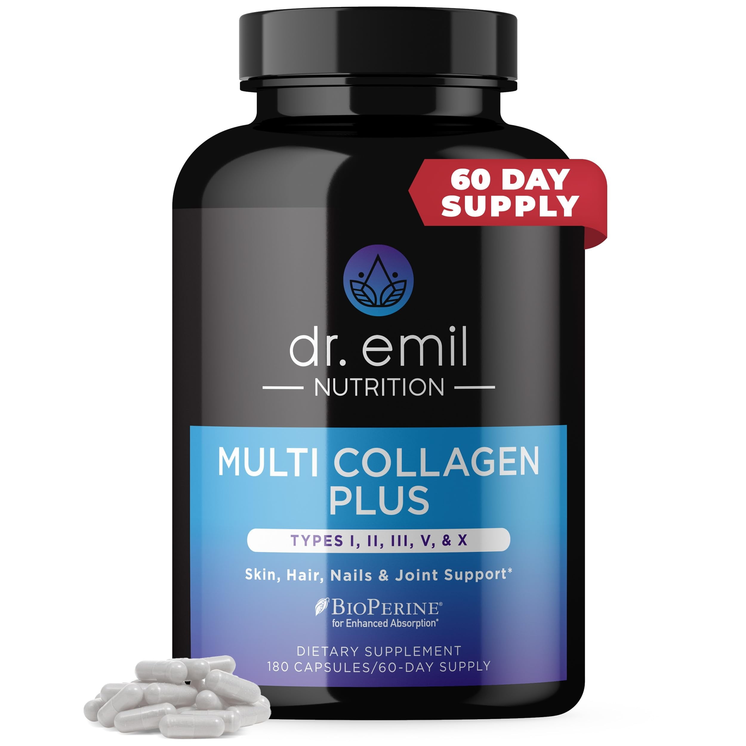 DR. EMIL NUTRITION Mutli Collagen Plus, 180 Count, 60 Servings ...