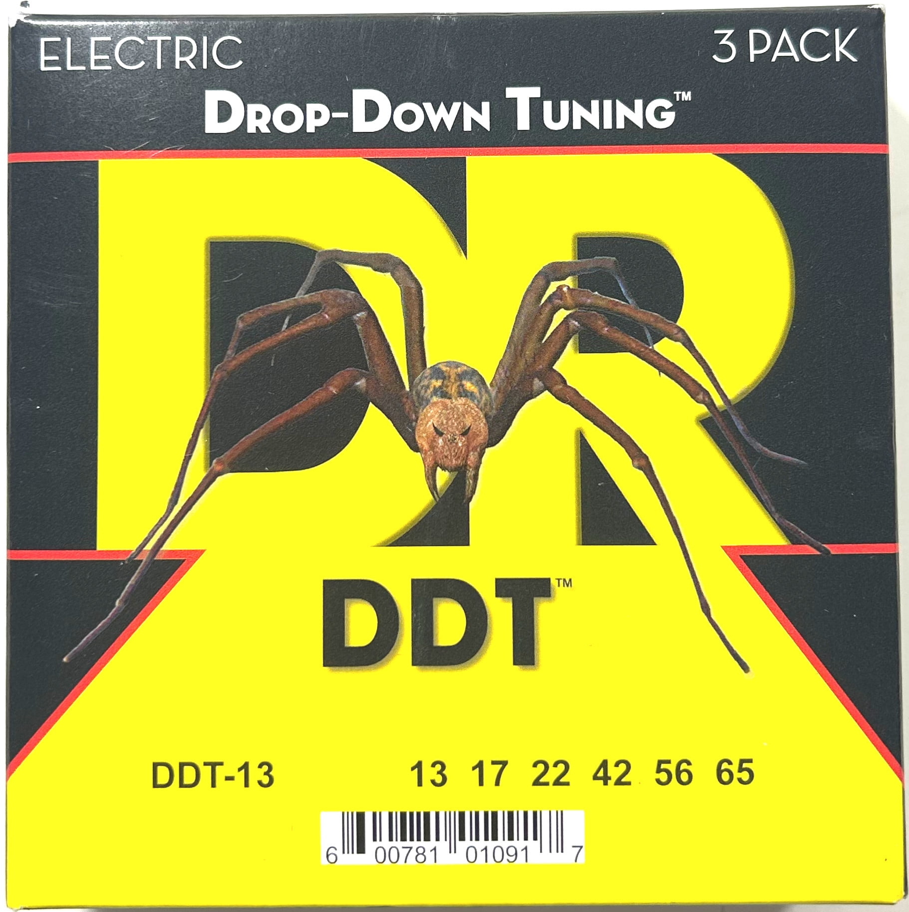 DR Guitar Strings 3 Sets Electric DDT Drop Down Tuning 13-65 Mega Heavy ...