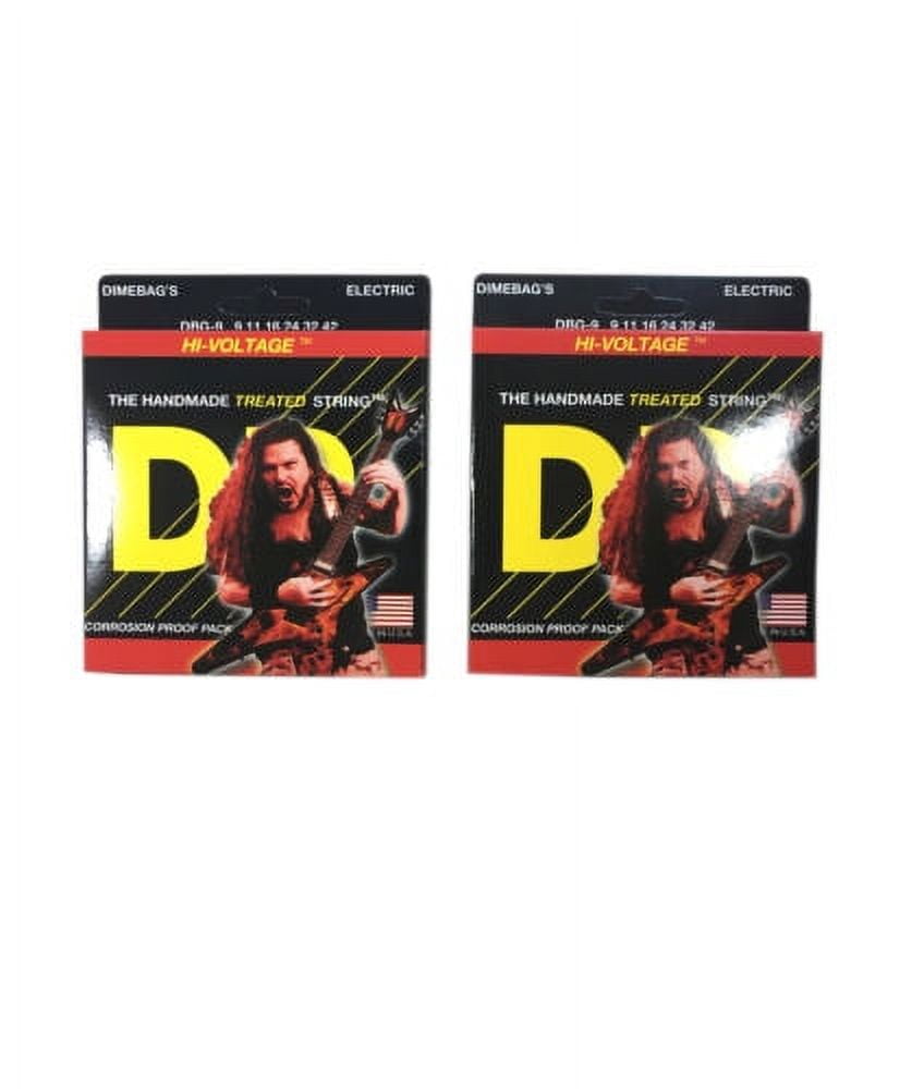DR Guitar Strings Electric 2 Pack Dimebag Hi-Voltage 09-42 DBG-9 ...