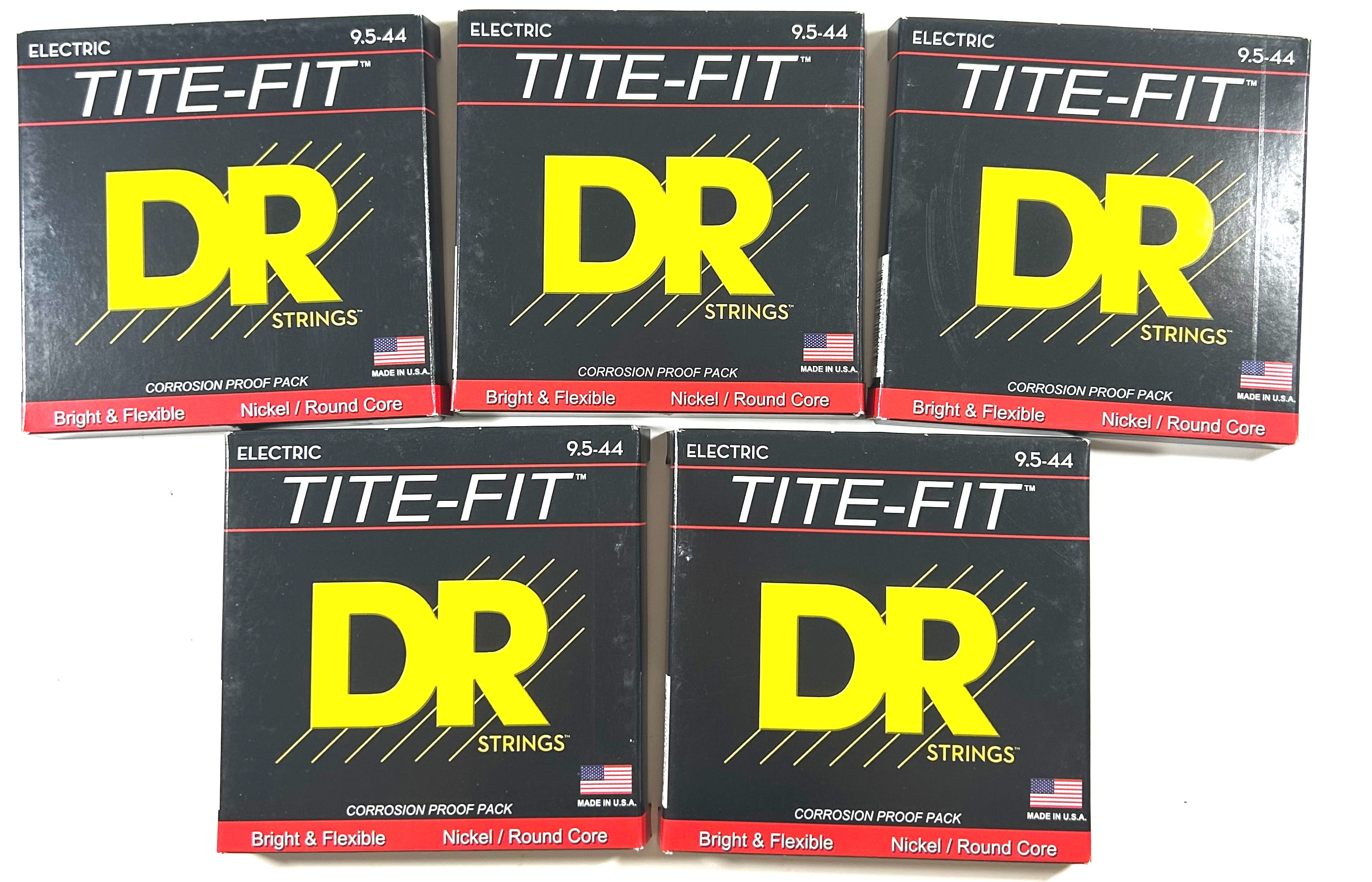DR Guitar Strings Electric 5 Sets Tite-Fit 9.5-44 Half Tite Handmade ...