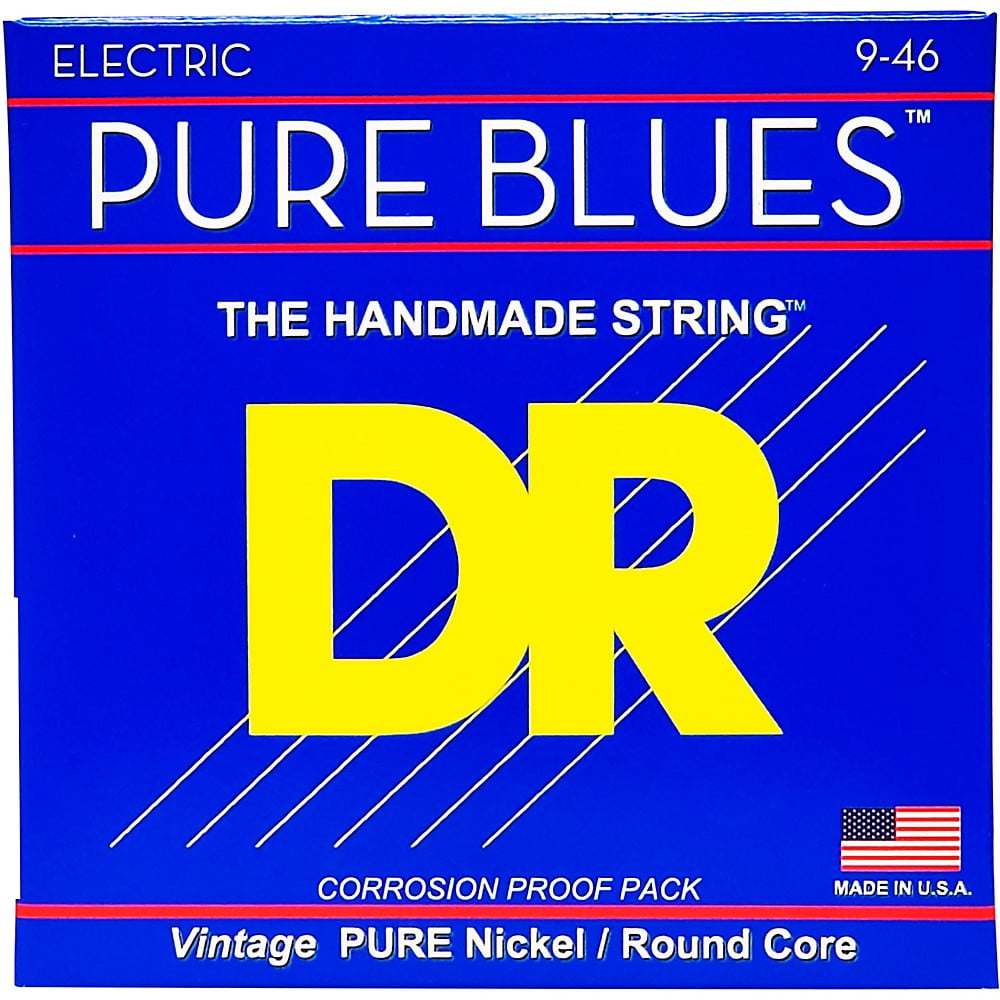 DR Strings PHR9/46 Pure Blues Nickel Lite'n'Heavy Electric Guitar ...
