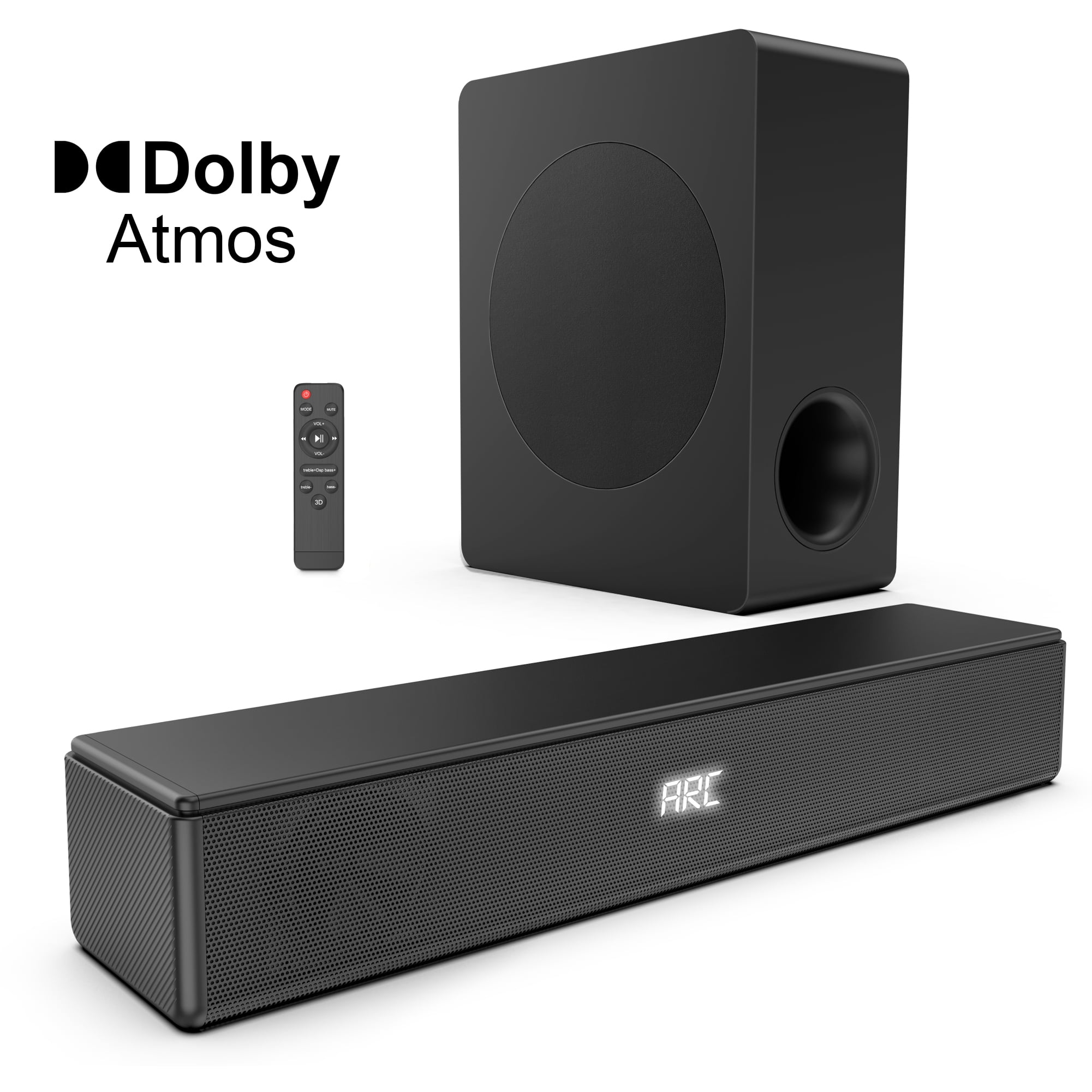 DR.J Professional Sound Bar for TV, 200W Dolby Atmos Soundbar with ...