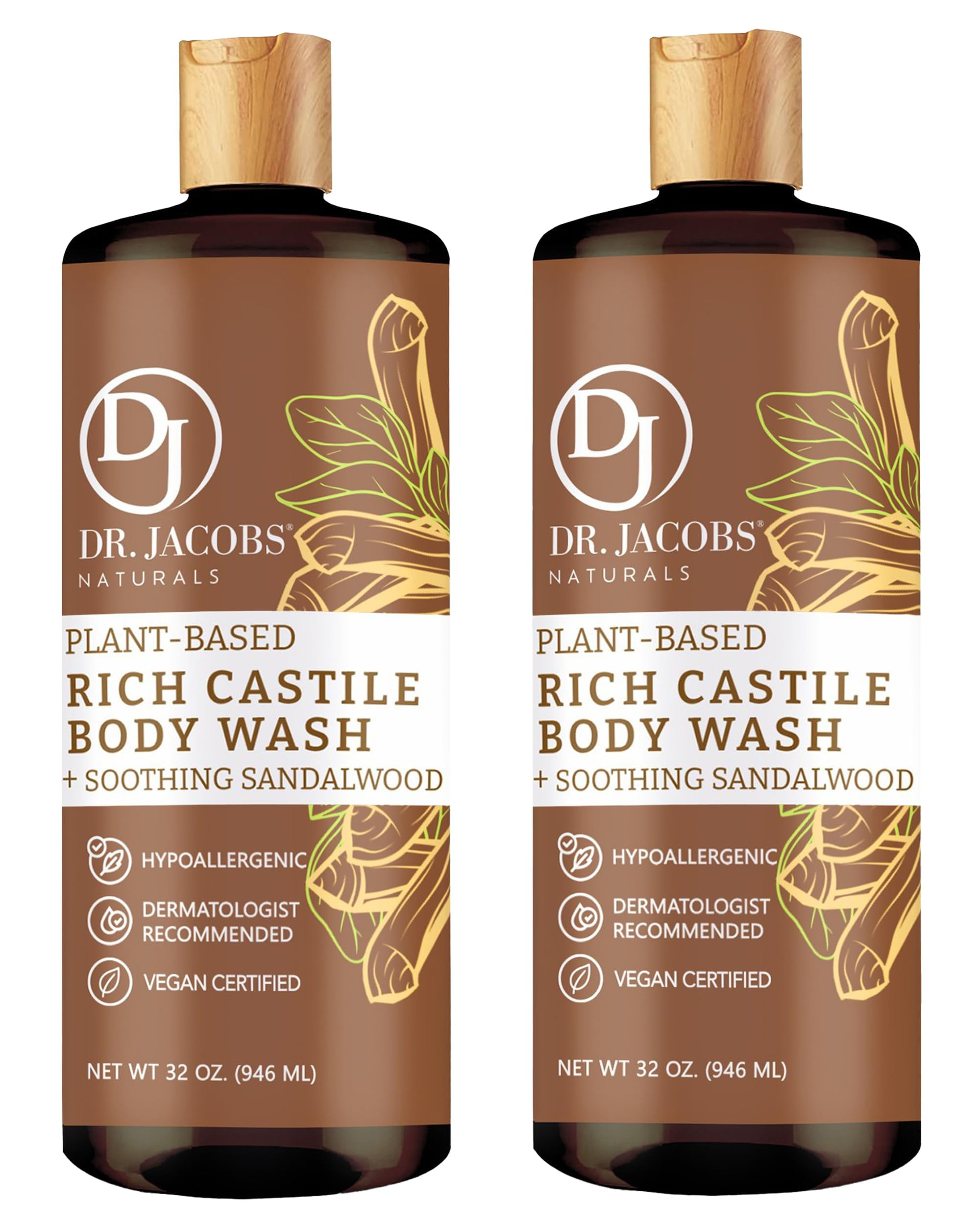 DR. JACOBS NATURALS Castile AKF18 Sandalwood All-Natural Body for ...