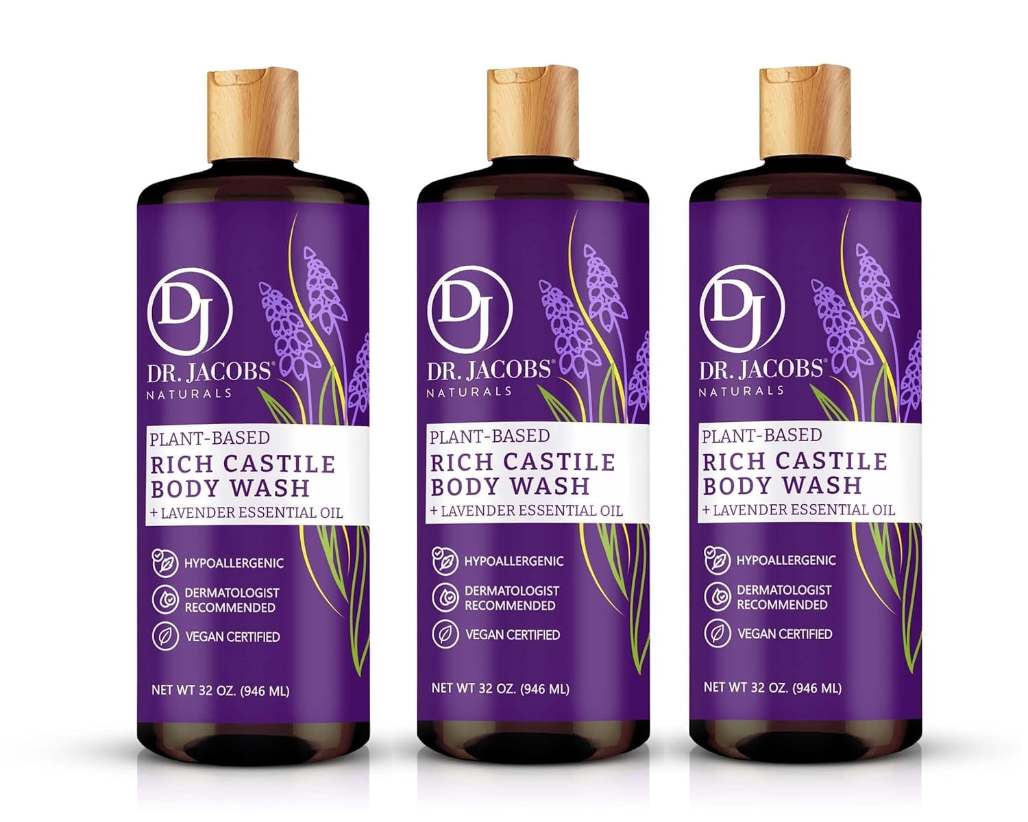 DR. JACOBS NATURALS Castile Lavender All-Natural Body Wash for ...