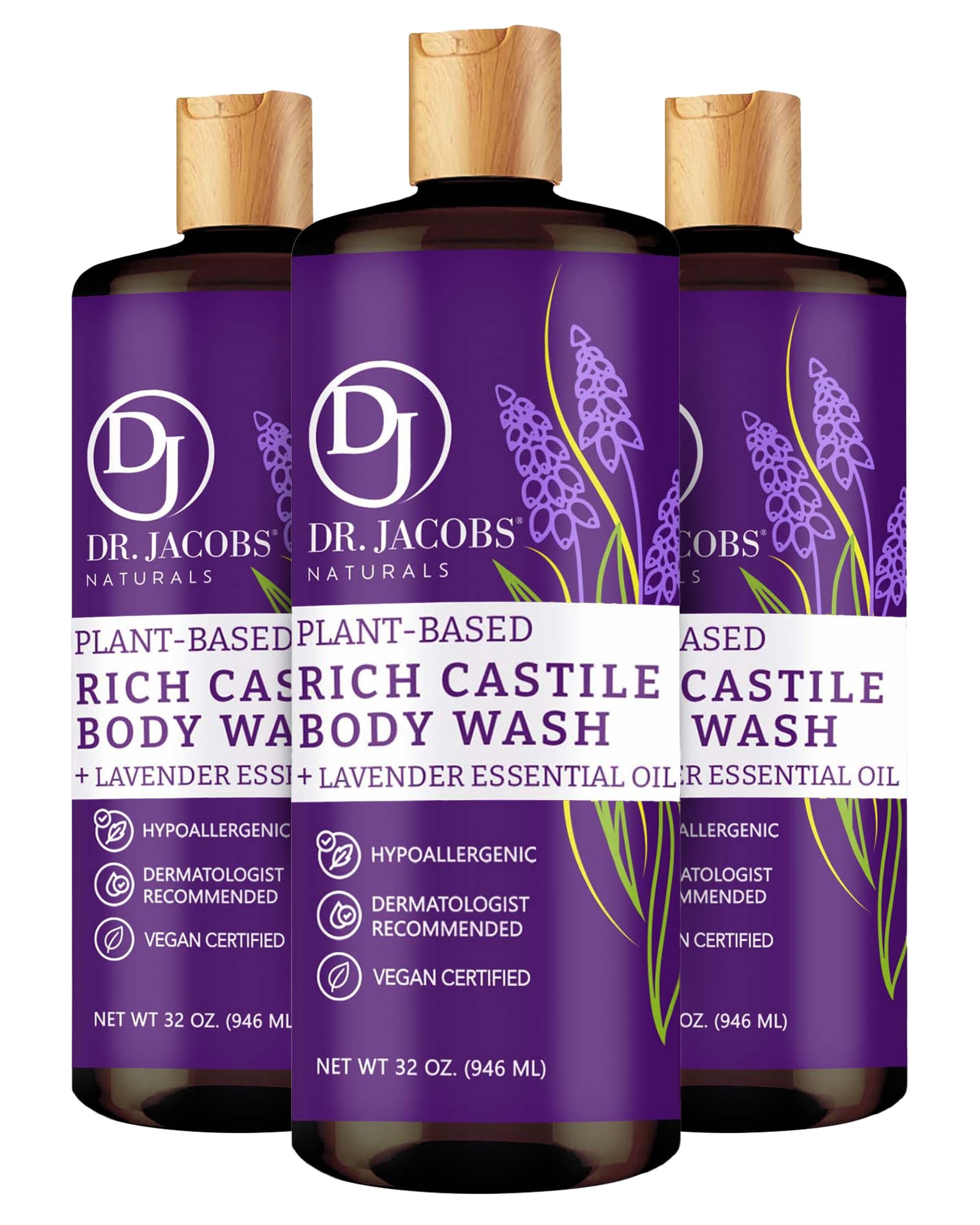 DR. JACOBS NATURALS Castile Lavender HYZ01 All-Natural Body Wash for ...