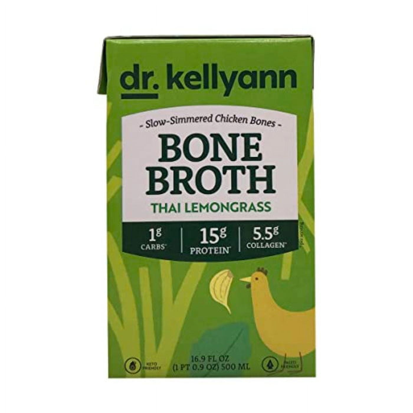 DR KELLYANN Asian Lemongrass Thai Bone Broth, 16.9 FO - Pack of 6 ...