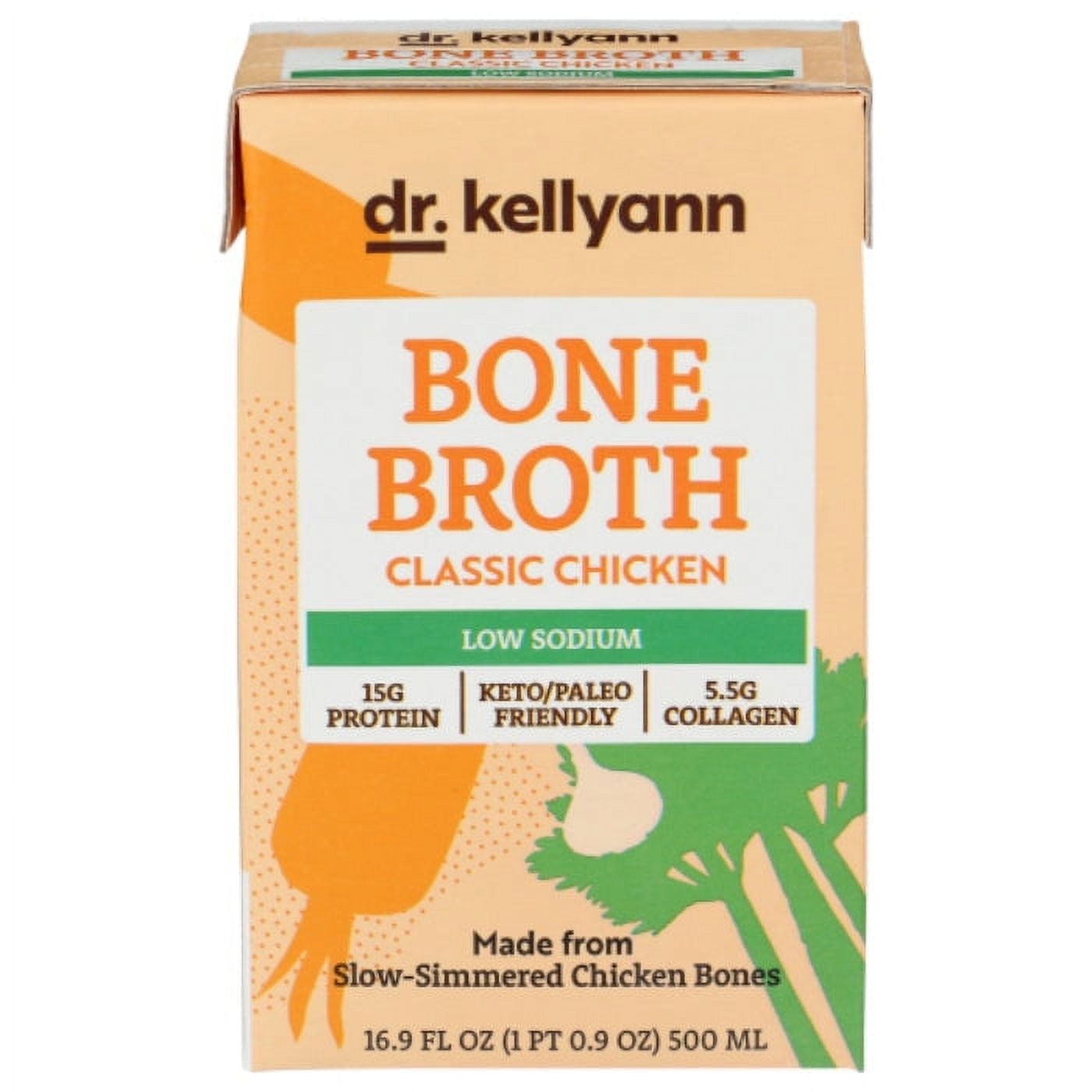 DR KELLYANN BROTH BONE CHICKEN LOW SD 16.9 FO - Pack of 6 - Walmart.com