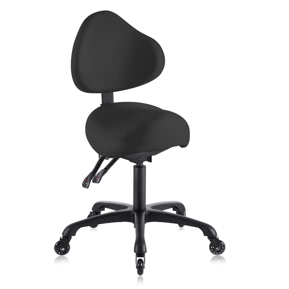 DR.LOMILOMI Heavy-Duty Ergonomic Stool with Backrest, Height Adjustable ...