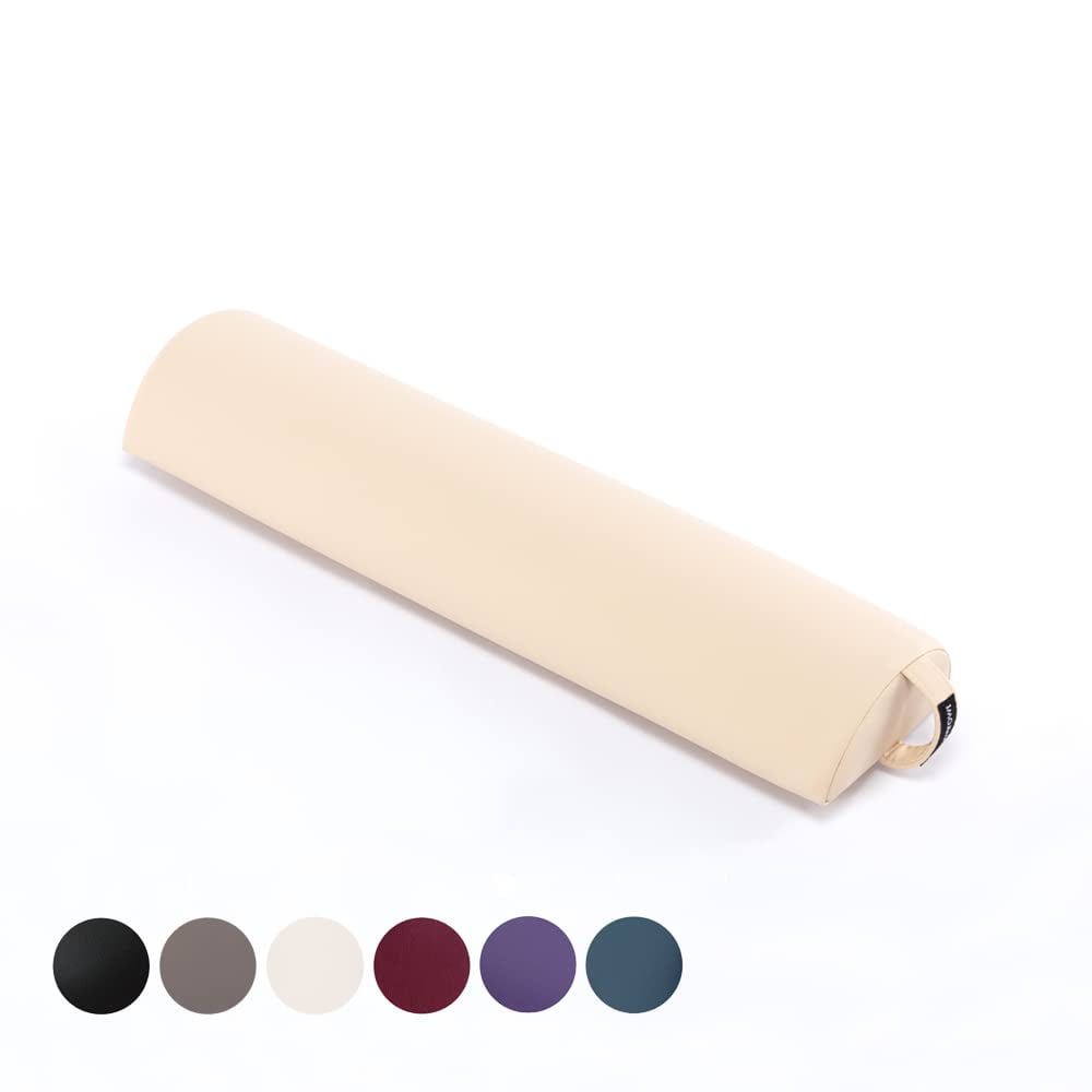 DR.LOMILOMI Massage Half Round Bolster Pillow 21.5" L X 5.5" W (Vanilla ...