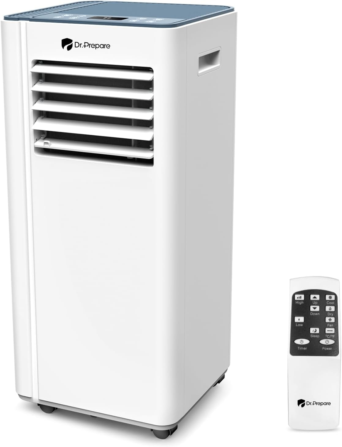 DR.PREPARE 8,000 BTU Portable Air Conditioner, Cooling, Dehumidifier, Fan & Sleep Modes 4-in-1 ...