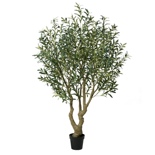 DR.Planzen 6 ft Large Artificial Olive Tree - Realistic Faux Potted ...
