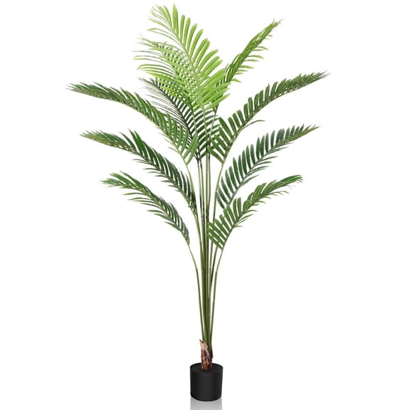 CONCETTA 4ft Artificial Golden Cane Palm Tree, Double Stalk Realistic ...