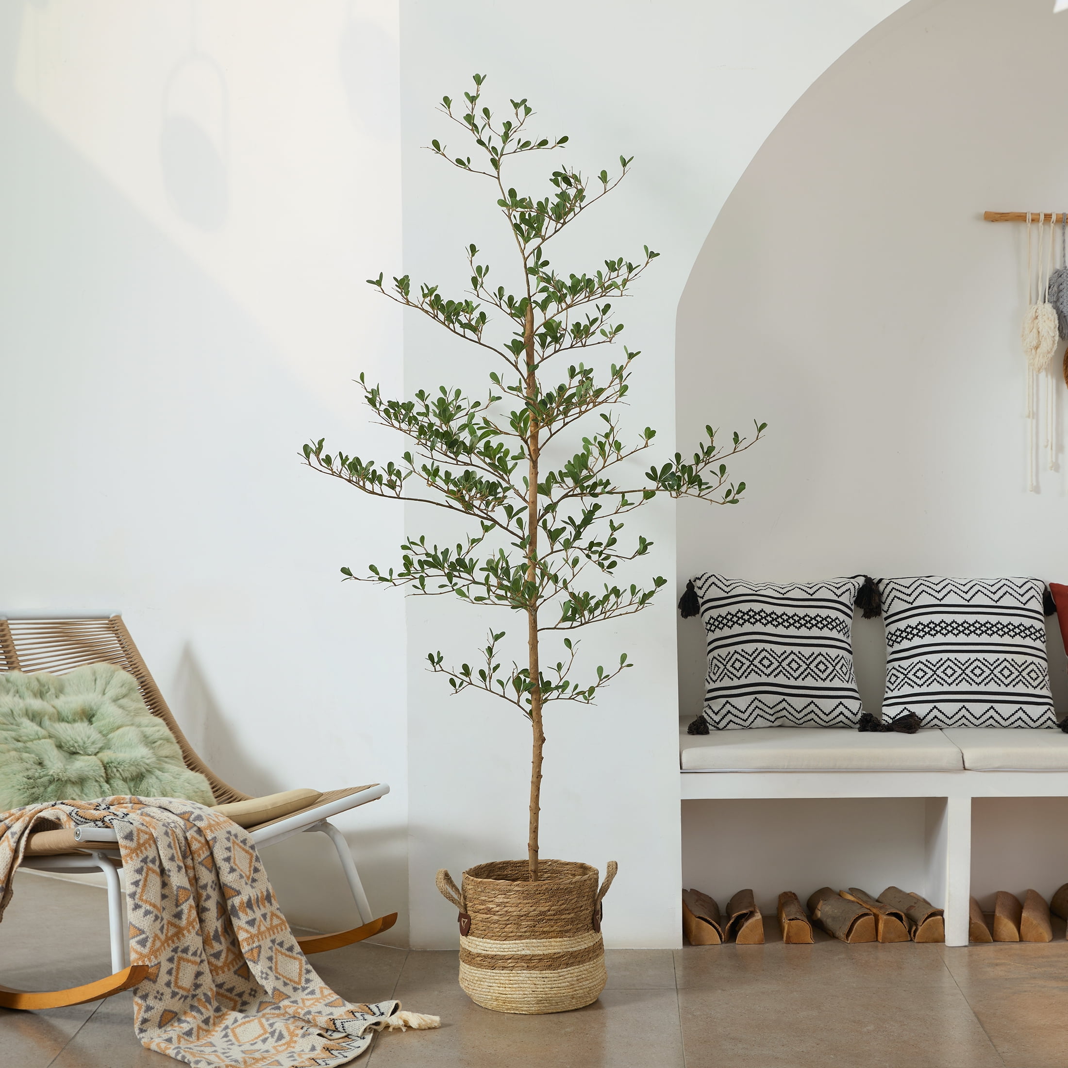 DR.Planzen 6ft Faux Black Olive Tree - Realistic Potted Artificial Tree ...