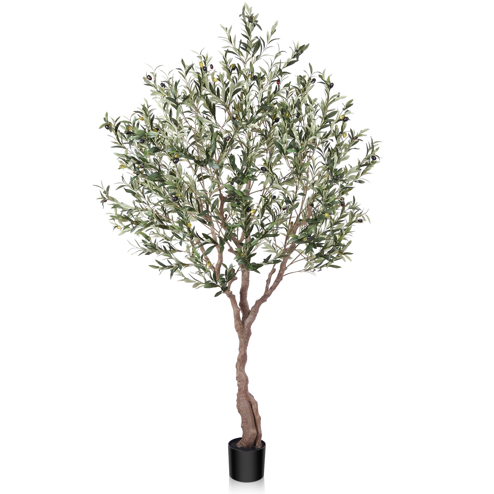 DR.Planzen 7FT Large Artificial Olive Tree in Pot, Lifelike Faux Olive ...
