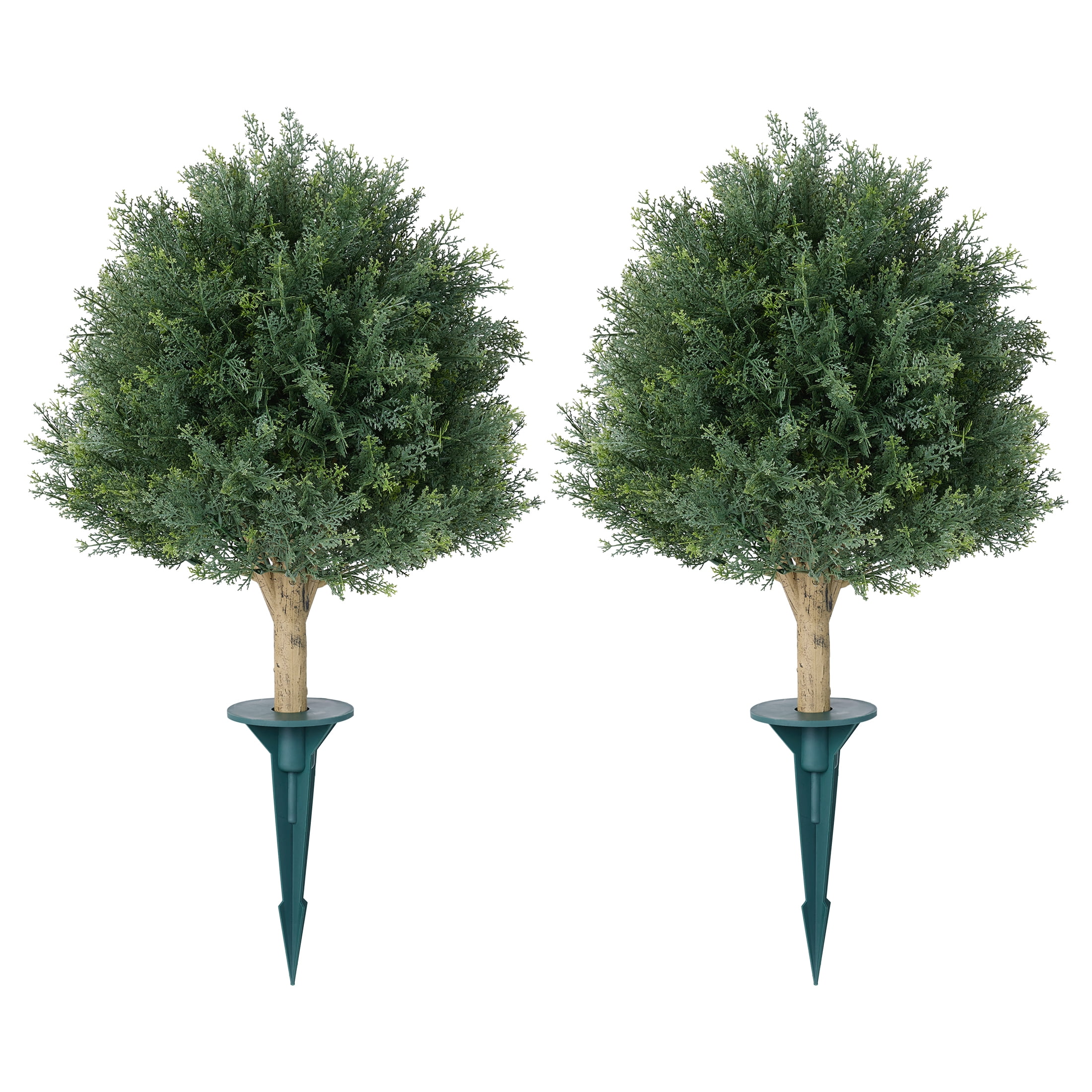 DR.Planzen Artificial 2 Pack 16 in Topiary Ball Trees, UV Resistant ...