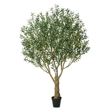4ft Artificial Olive Tree, Lifelike Plastic Plant, Indoor/Outdoor Decor ...