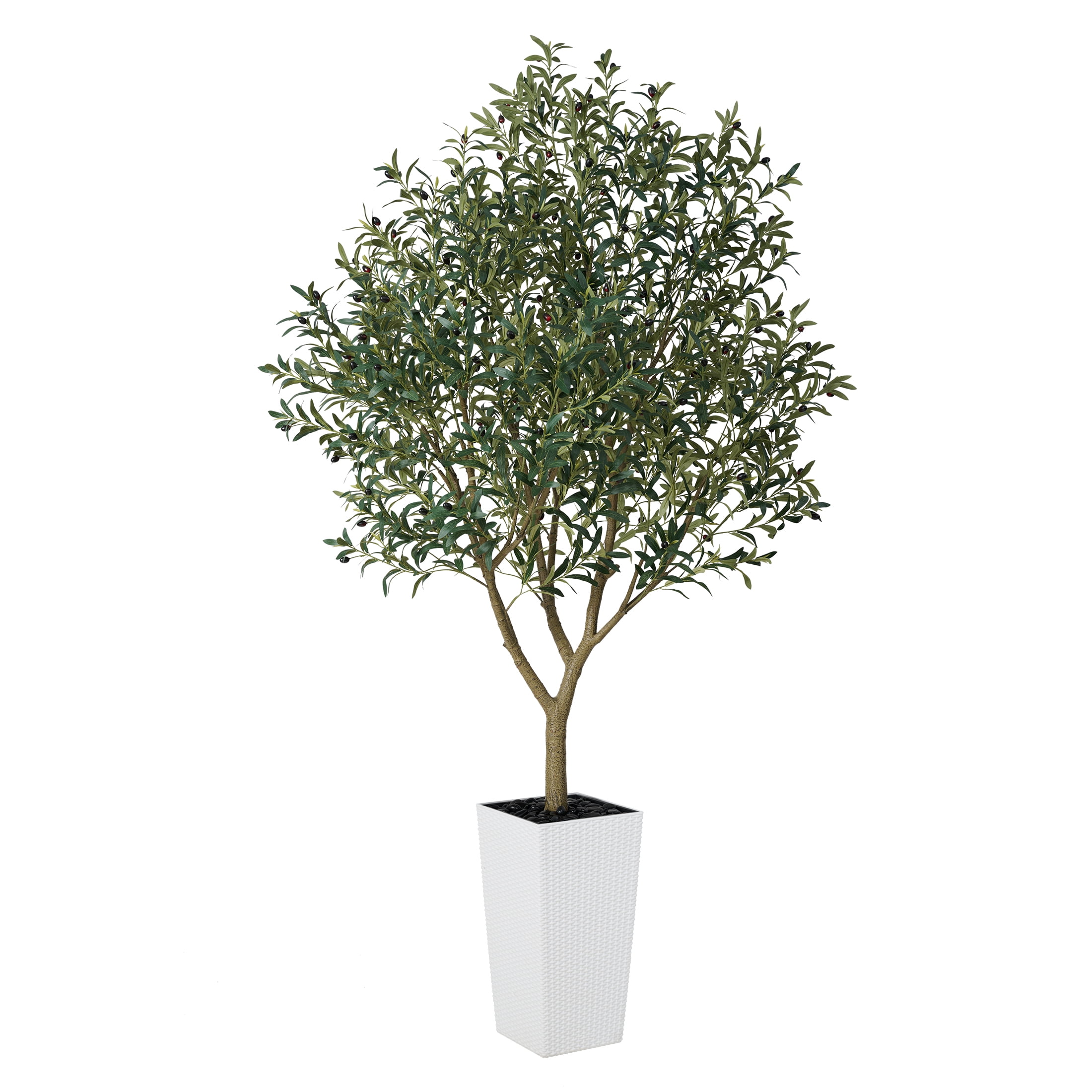 DR.Planzen UV Resistant 8ft Artificial Olive Tree in White Large ...