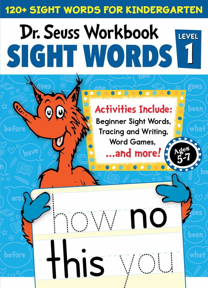 DR SEUSS: Dr. Seuss Sight Words Level 1 Workbook: A Sight Words ...