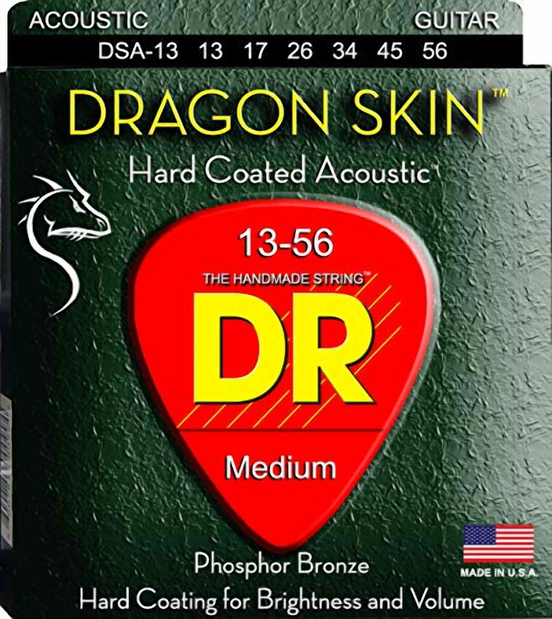 DR Strings DRAGON SKIN Acoustic Guitar Strings (DSA-13) - Walmart.com