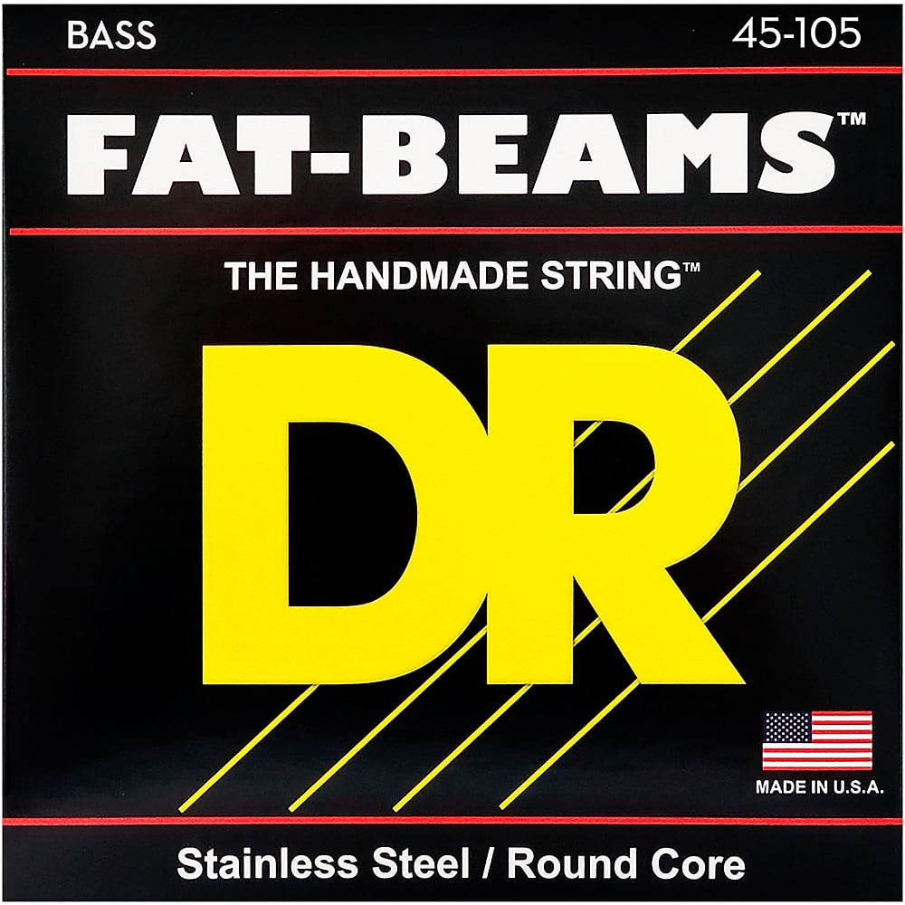 DR Strings Fat-Beams Stainless Steel Medium 4-String Bass Strings (45 ...