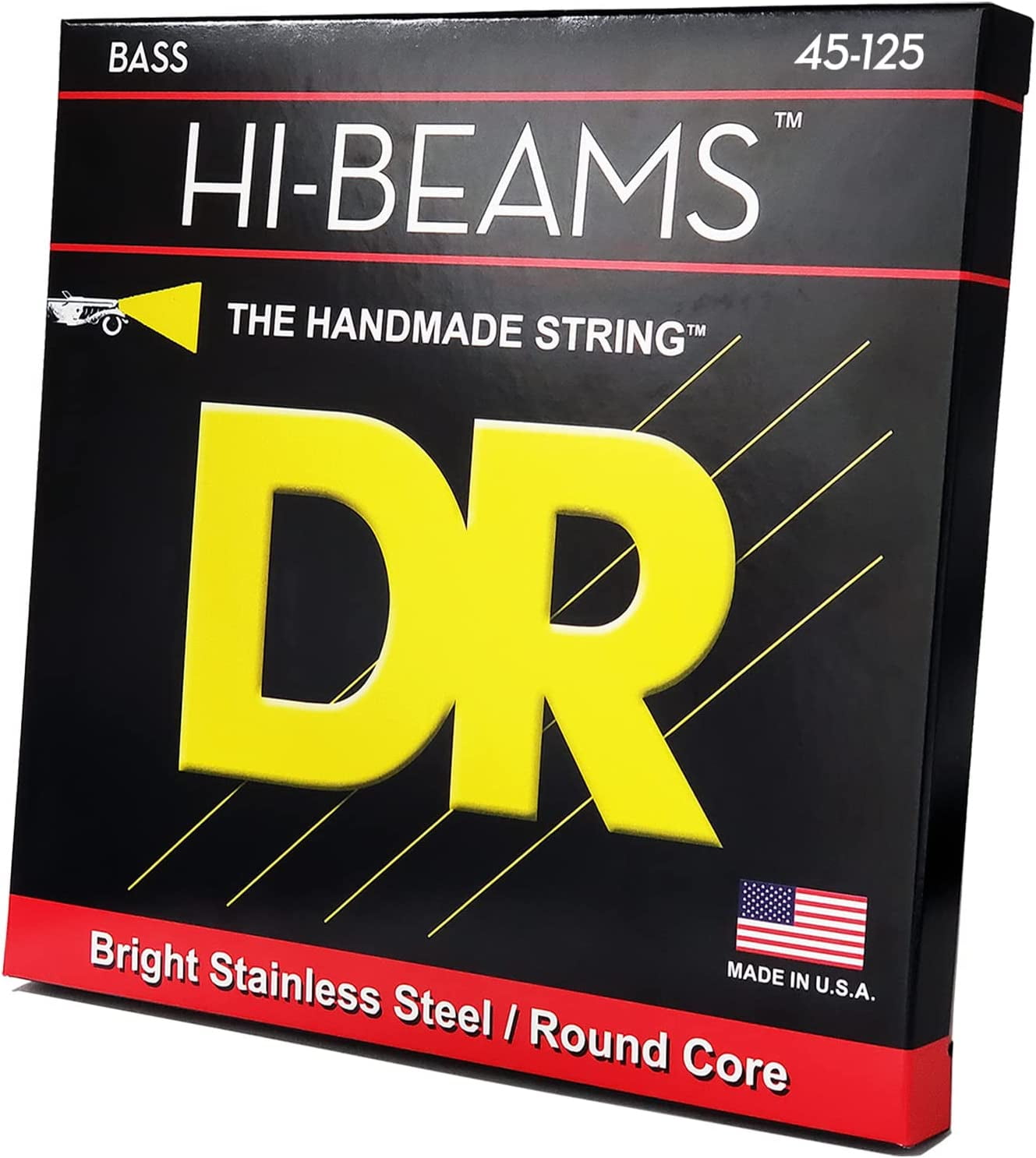 DR Strings HI-BEAMS - Stainless Steel 5-String Bass Guitar Strings, 45 ...