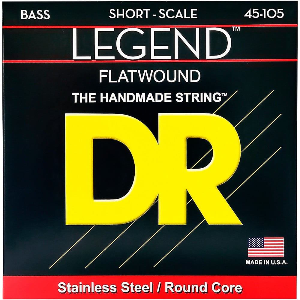 DR Strings LEGEND Flatwound Stainless Steel Bass Strings Short Scale ...