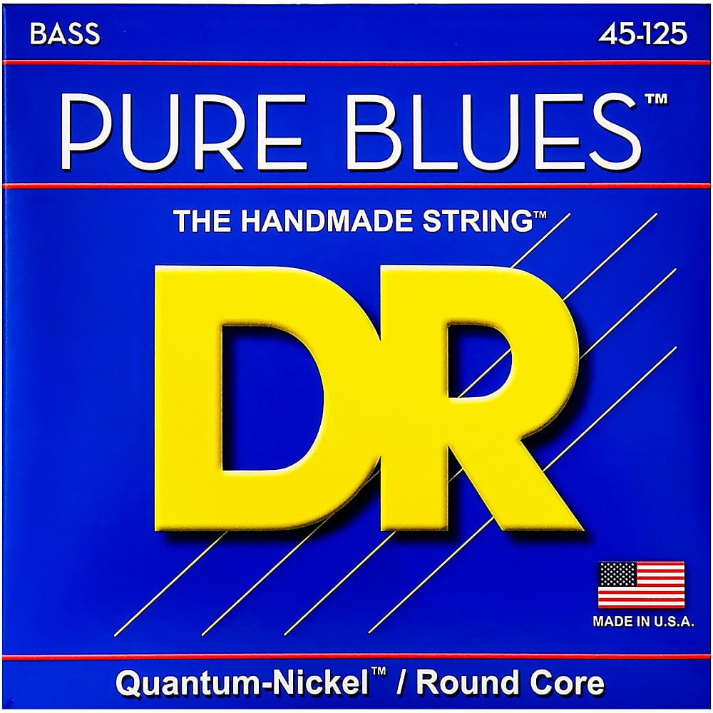 DR Strings PURE BLUES Bass Strings: Medium Light 45-100 [PB-45/100] - Walmart.com