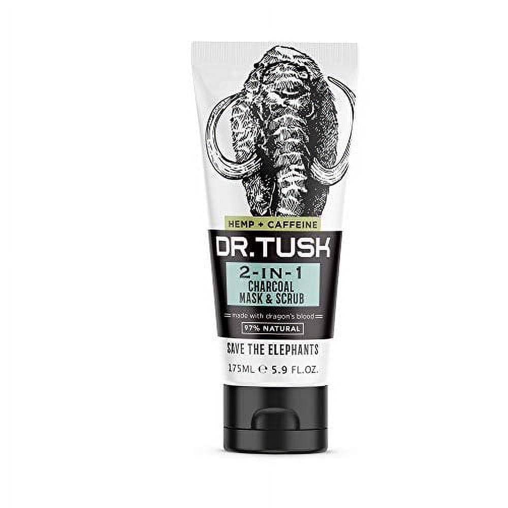 DR. TUSK 2-in-1 Mens Face Scrub & Facial Mask Exfoliating Charcoal ...