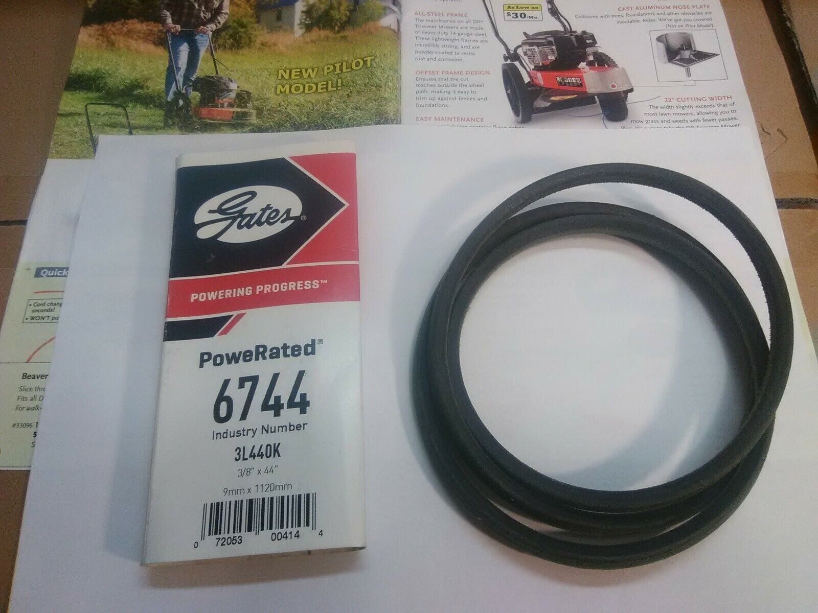 DR WALK BEHIND MOWER BELT 3/8 X 44" + TRIMMER LINE air filter SPARK ...