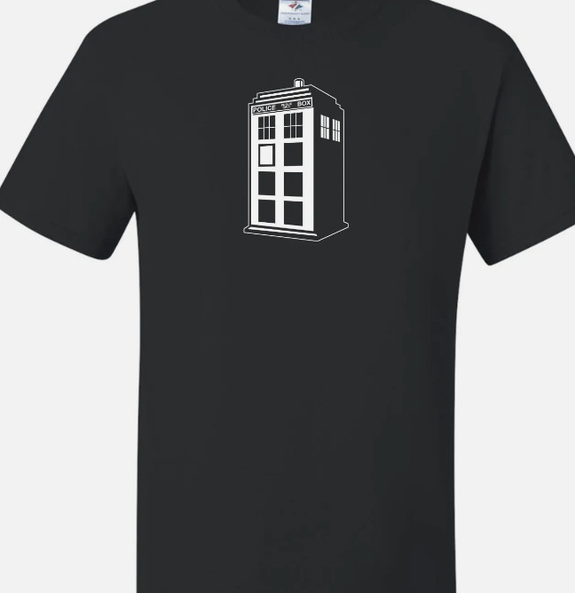 DR WHO Tardis 50/50 T-SHIRT ScI Fi Geek Funny College Humor - Walmart.com