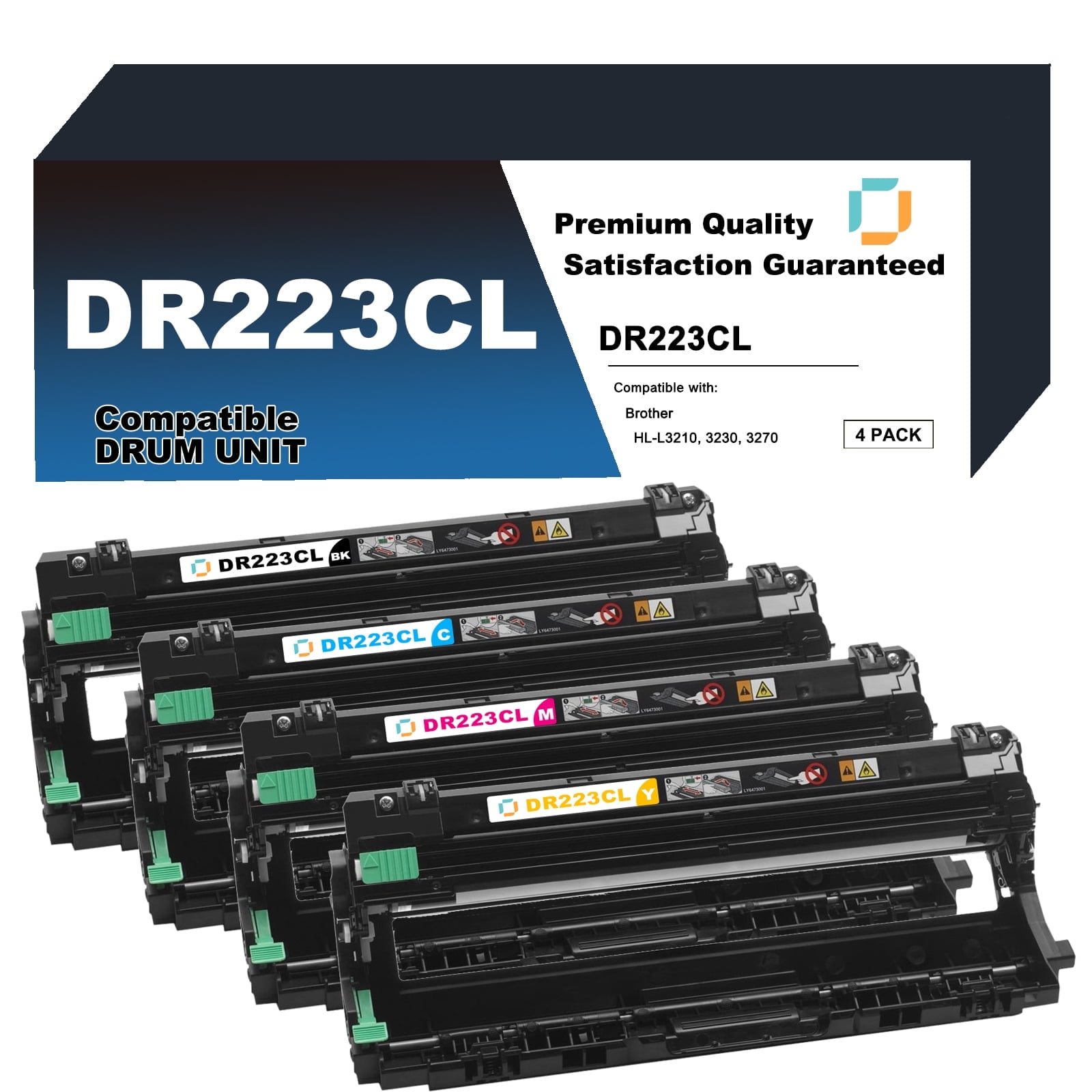DR223CL Drum Unit Replacement Compatible for Brother DR223CL 4 Pack to ...