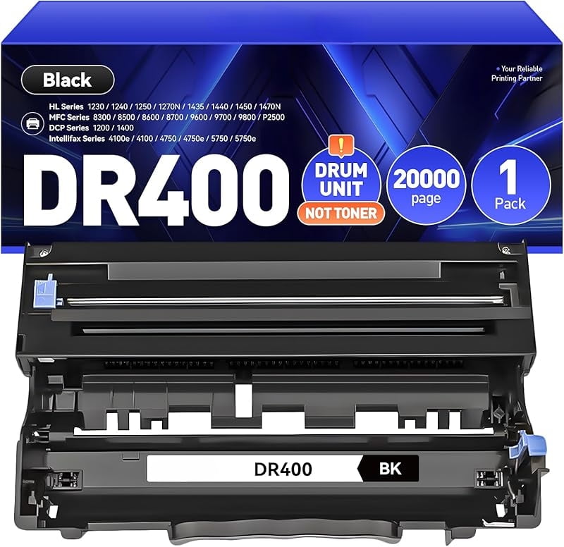 DR400 Drum Unit (Not Toner) Replacement for Brother DR400 DR-400 ...