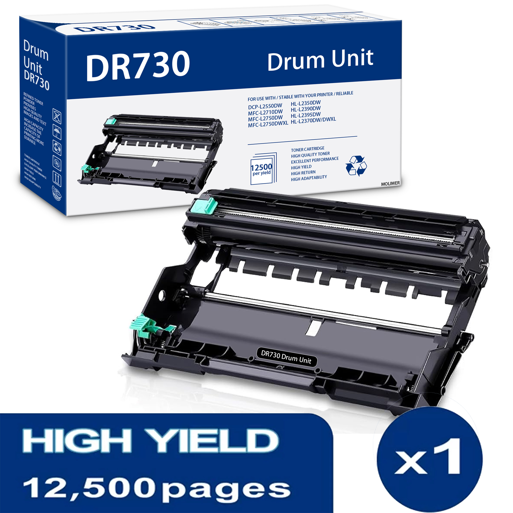 Brother Genuine Drum Unit, DR730, Yields Up to 12,000 Pages, Black ...