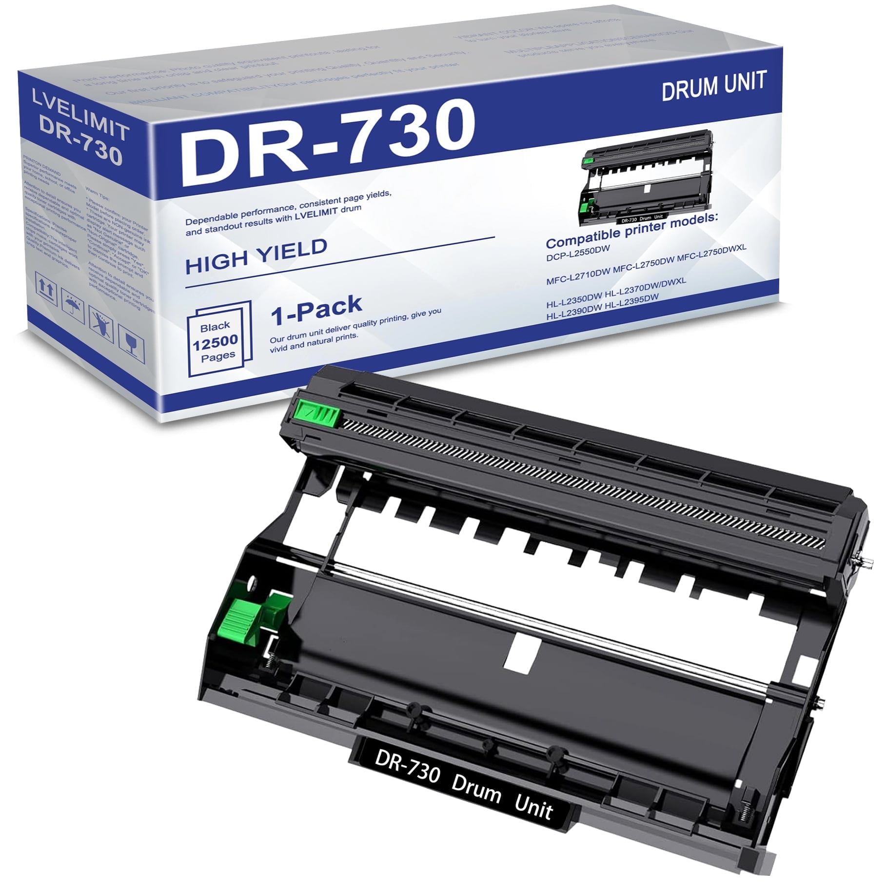Brother DR730 High Yield Black Drum Unit, Compatible with MFC-L2750DW ...