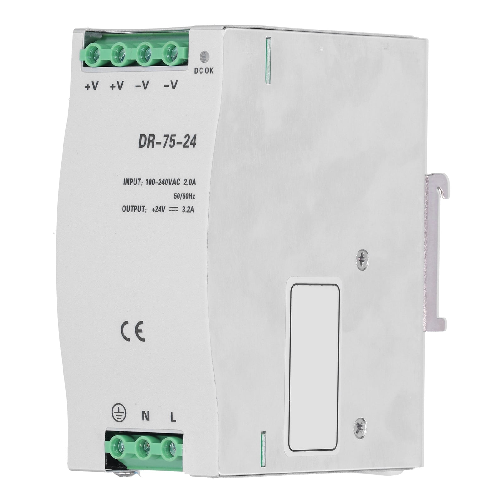 DR7524, 100-240VAC Input, High Efficiency Switching DIN Rail Mountable ...