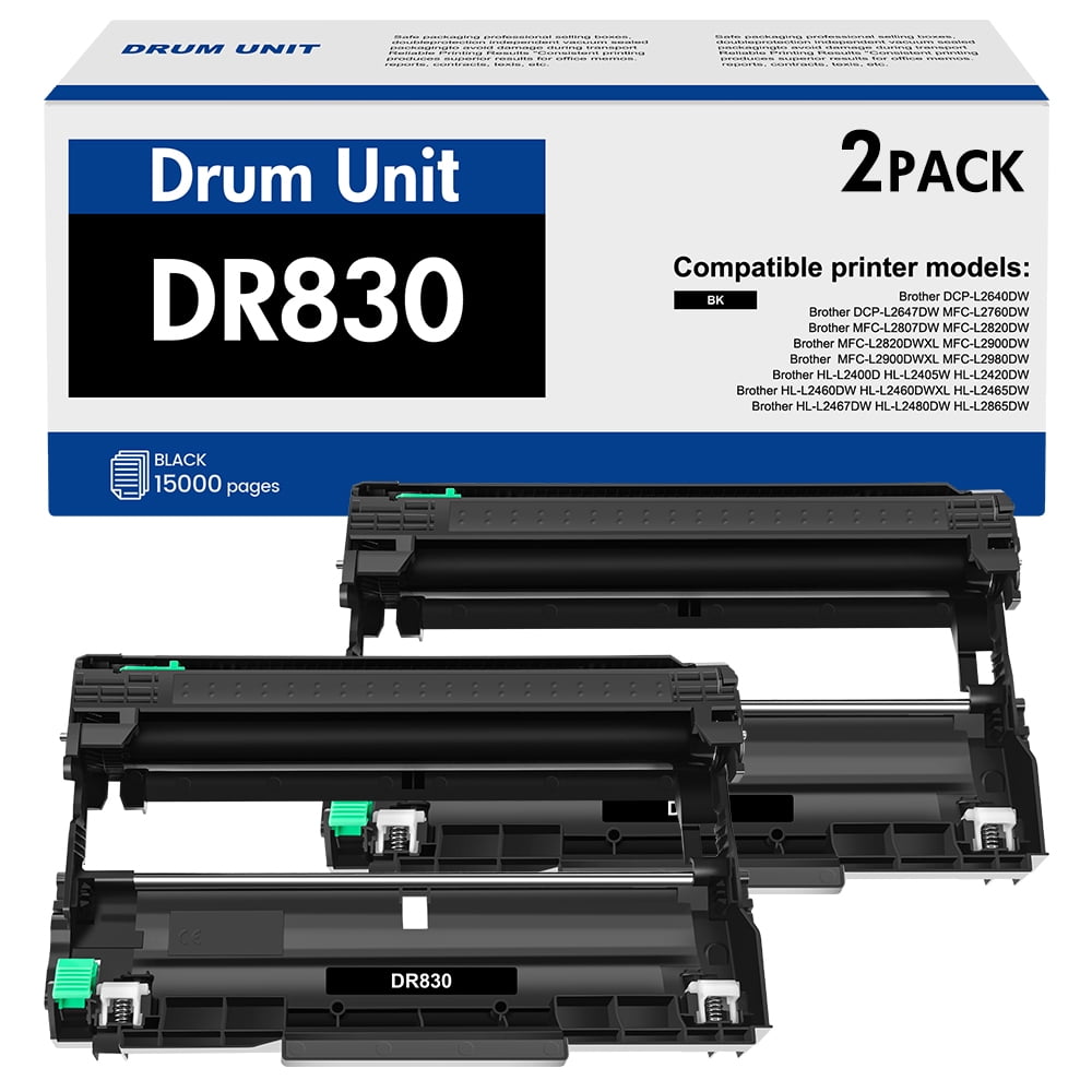 DR830 Drum Unit 2 Pack (NOT Toner) Replacement for Brother DR-830 DR ...