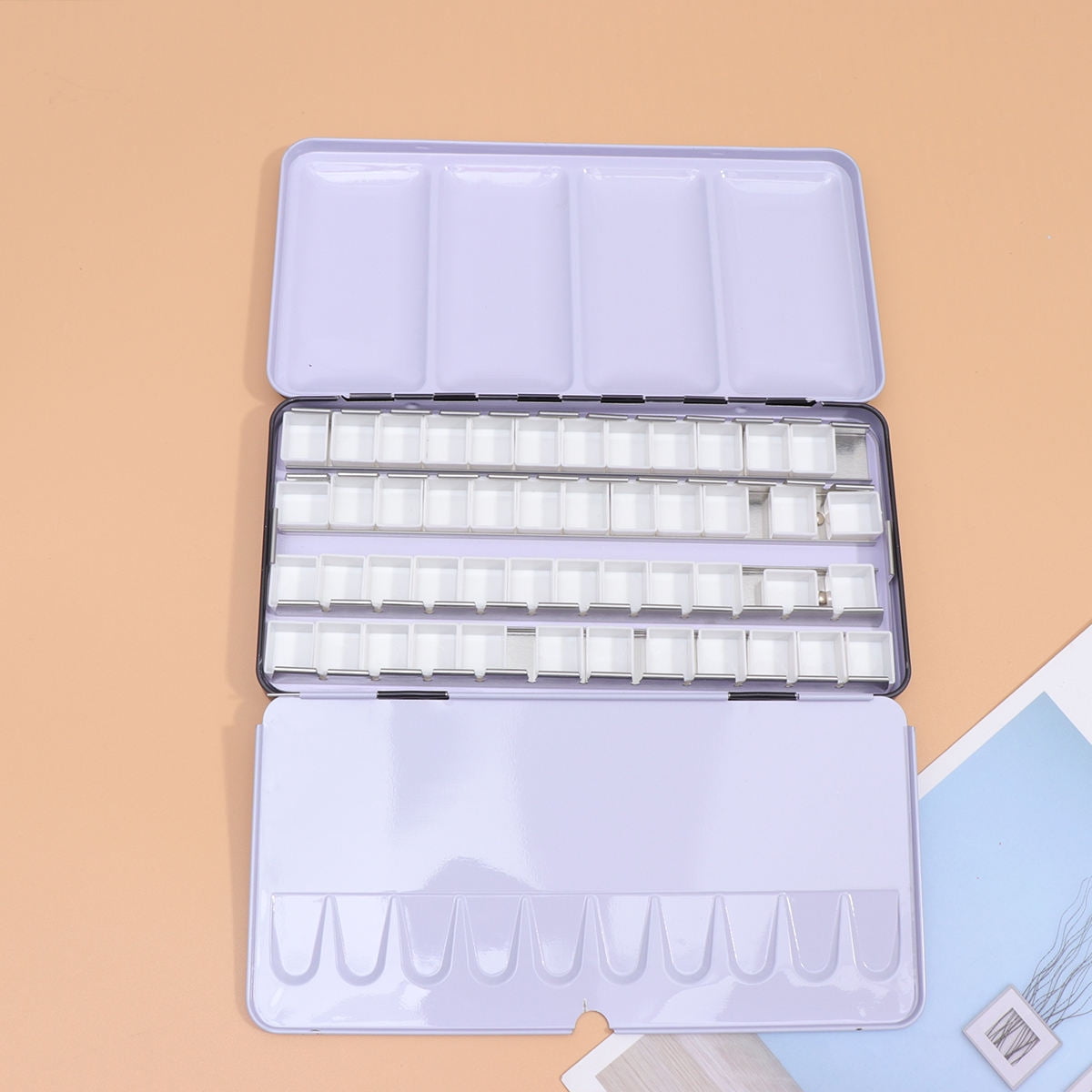 DRAFIDEEP 1 Empty Paint Box Black Iron Rectangular Watercolor Paint ...