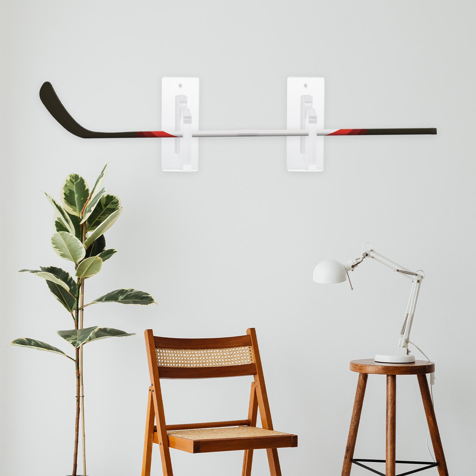 DRAFIDEEP 1 Set Hockey Stick Organizer Transparent Square for Wall ...