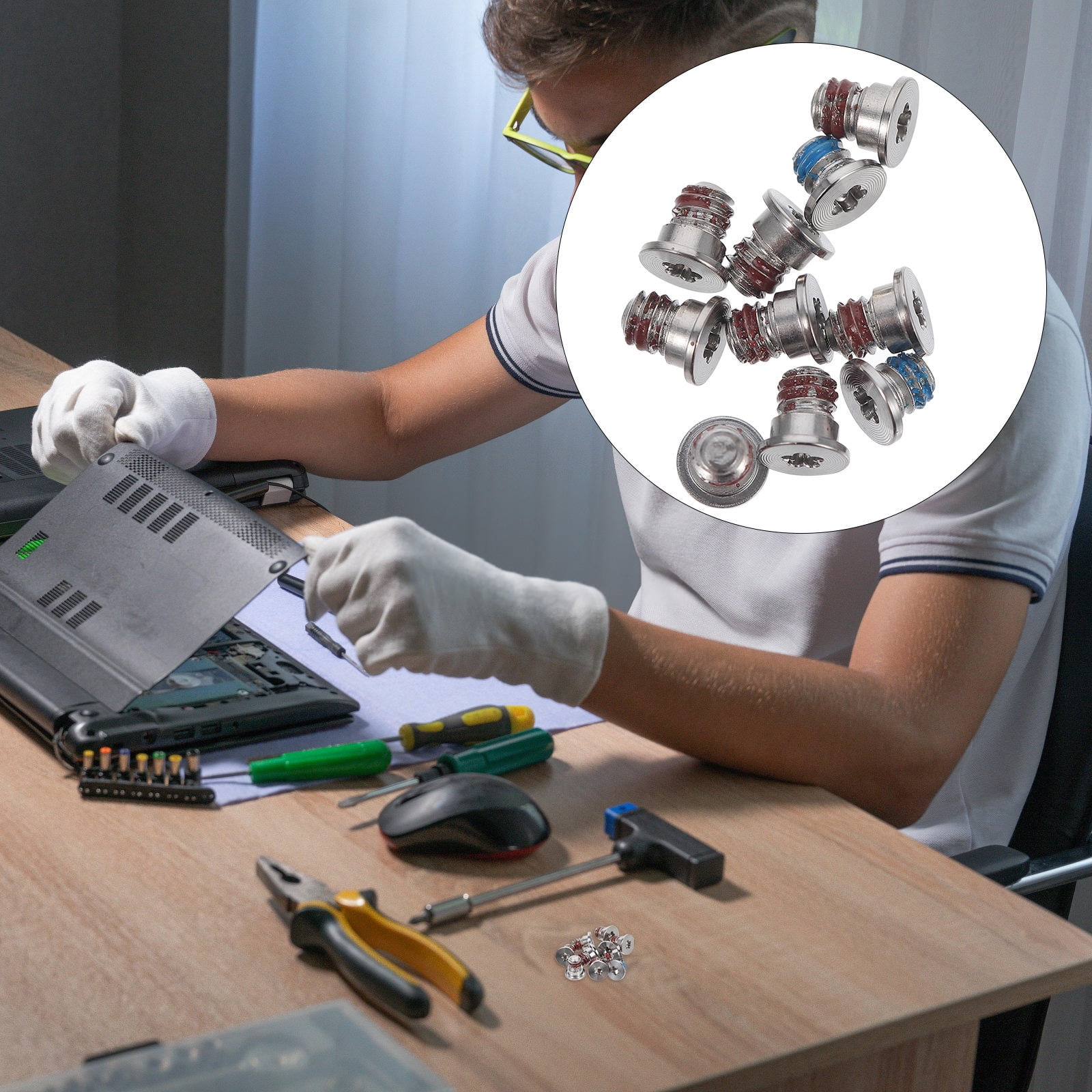 DRAFIDEEP 10 Screws Silver Precision Screw Kit for Tech Users Bottom ...